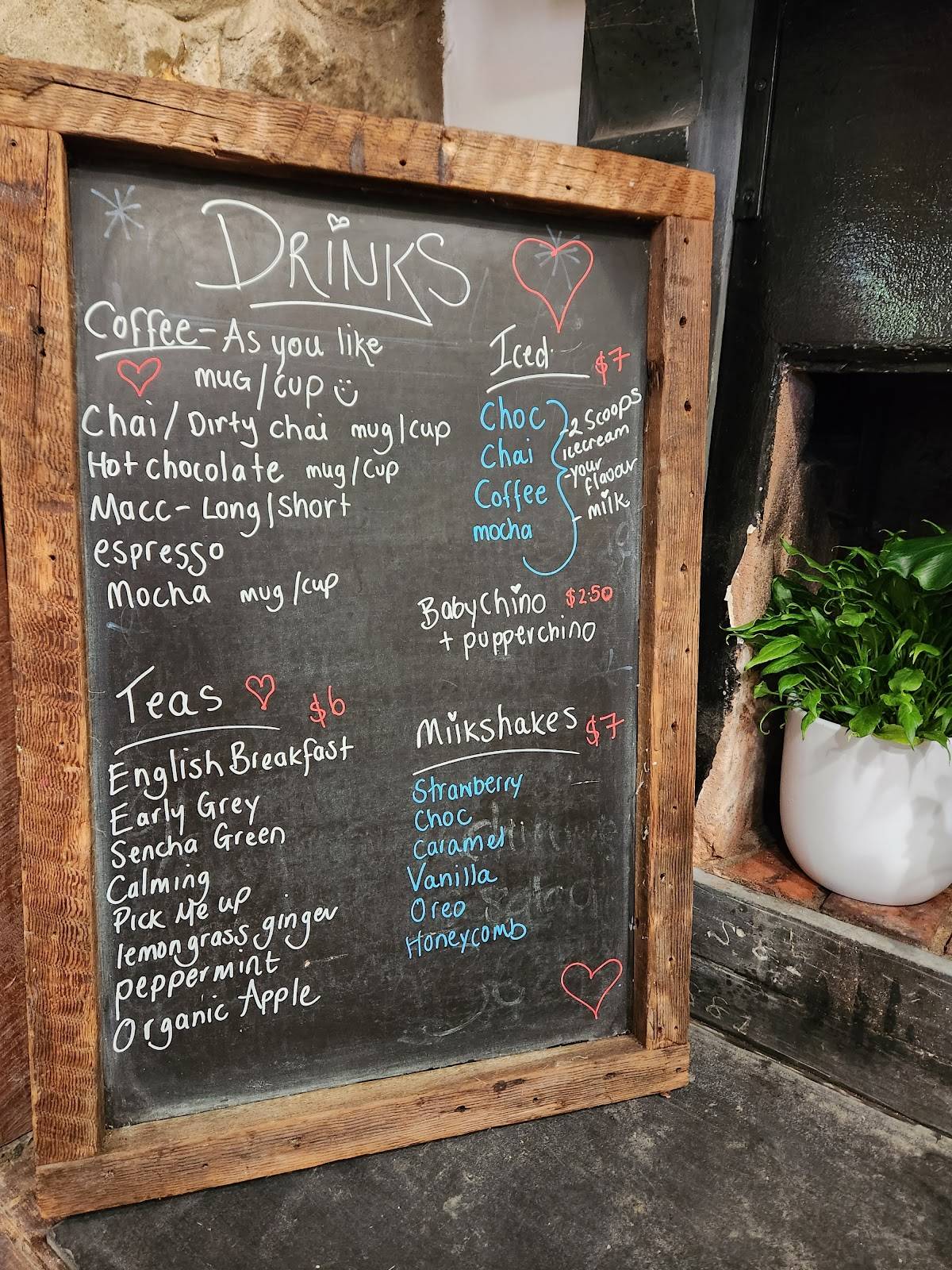 Menu at Same But Different Cafe, Hahndorf