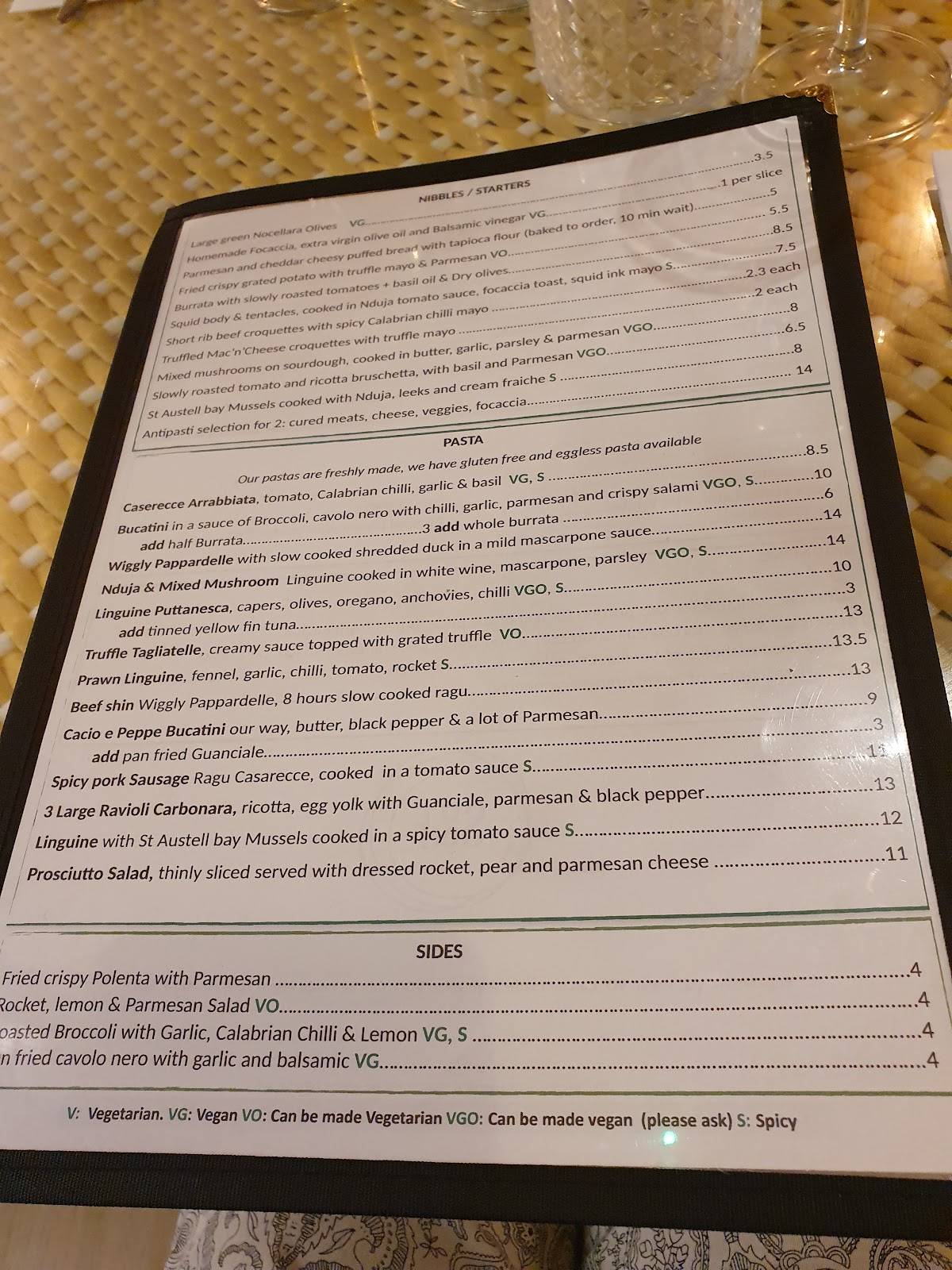 Menu at Sauce and Flour restaurant, Maidenhead