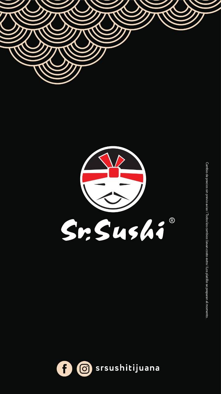 Menu at Señor Sushi restaurant, Tijuana