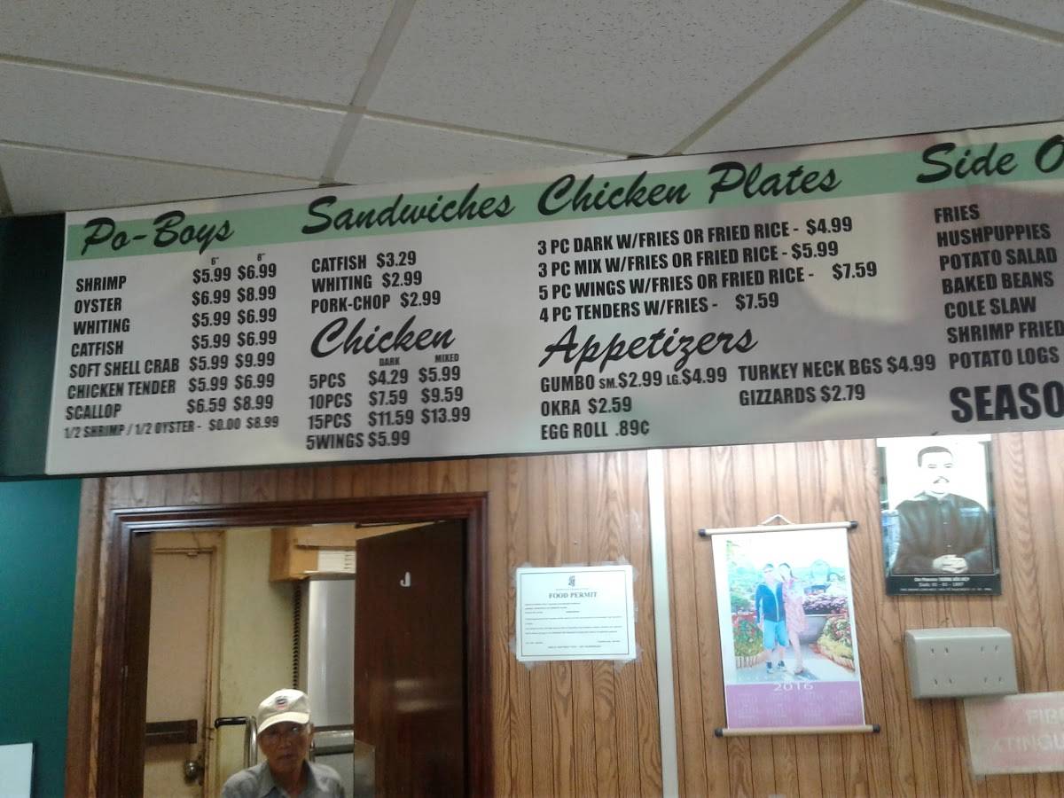 Menu at Seafood Express restaurant, Meridian, MS-39