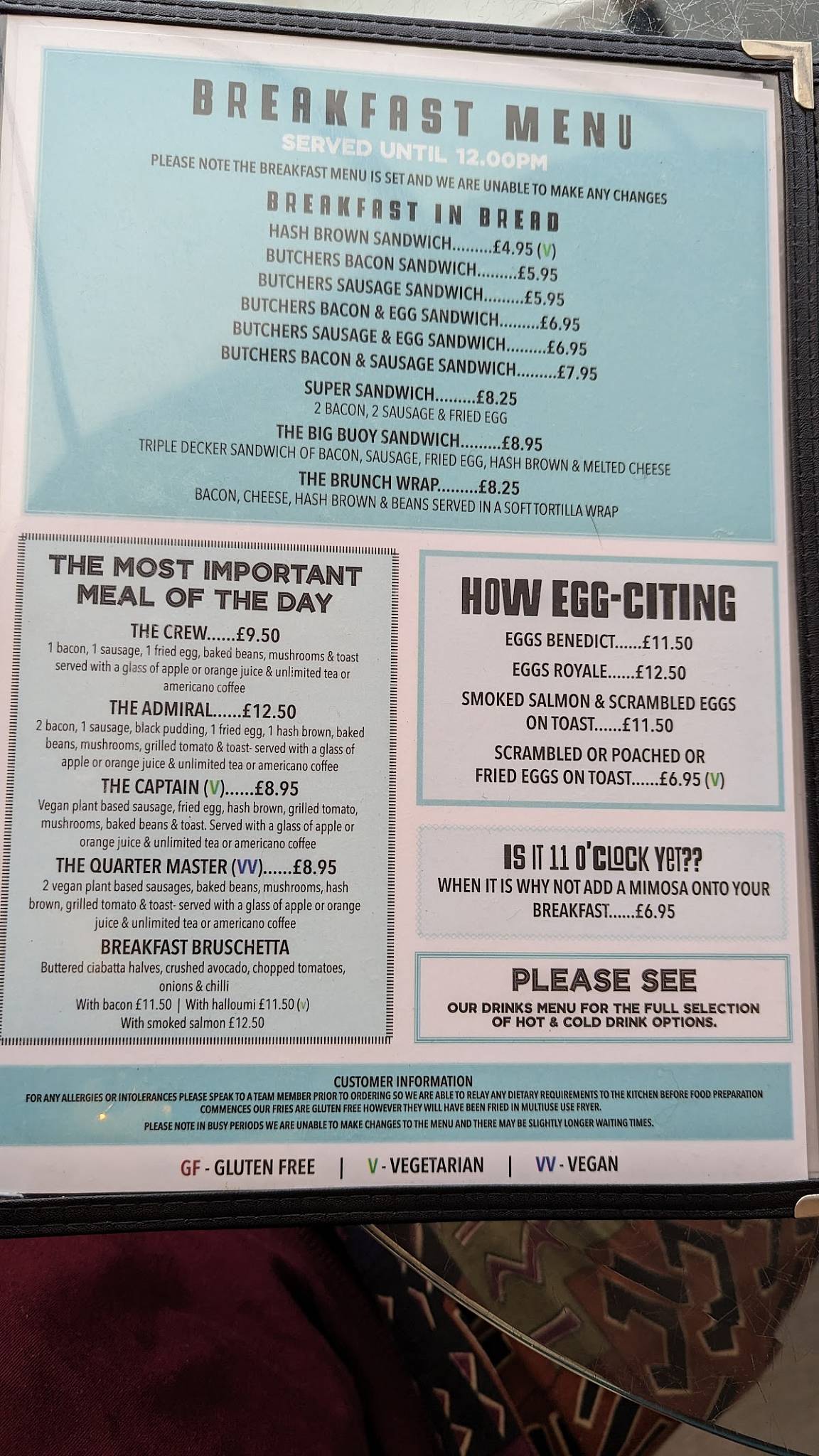 Menu at Seaview Cafe Bistro & Coffee Lounge, Porthmadog