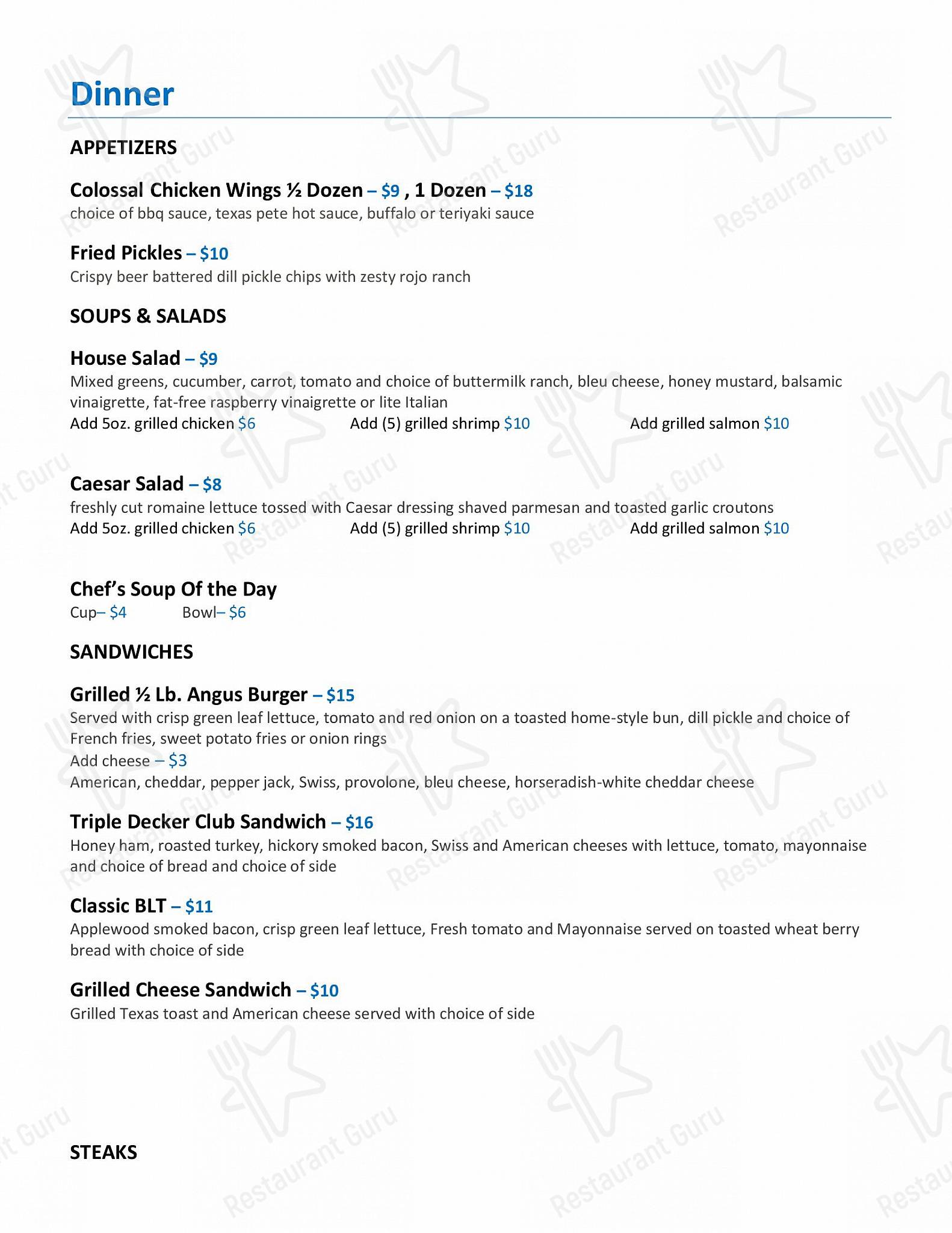Menu at Selu Garden Café cafe, Cherokee