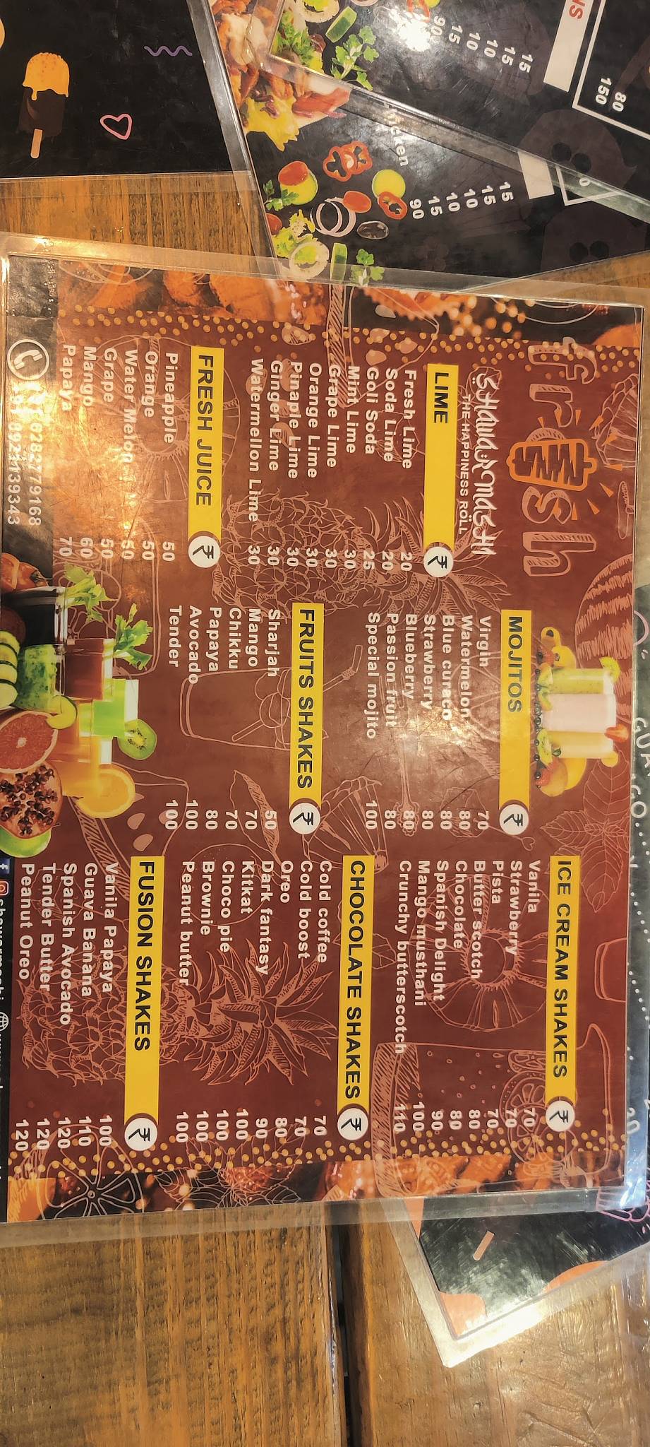 Menu at Shawarmashi Guruvayoor, Guruvayur