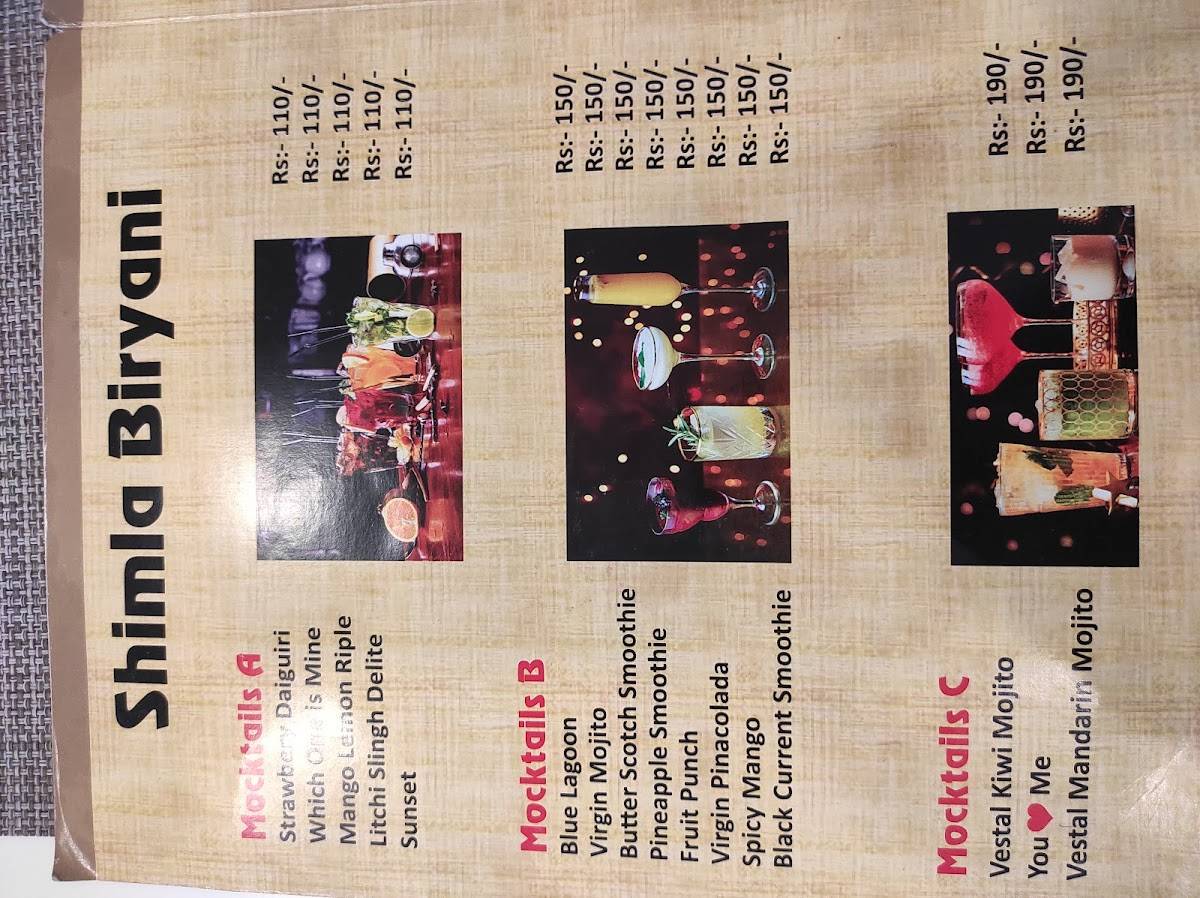 Menu at Shimla Biryani, Kolkata, 415