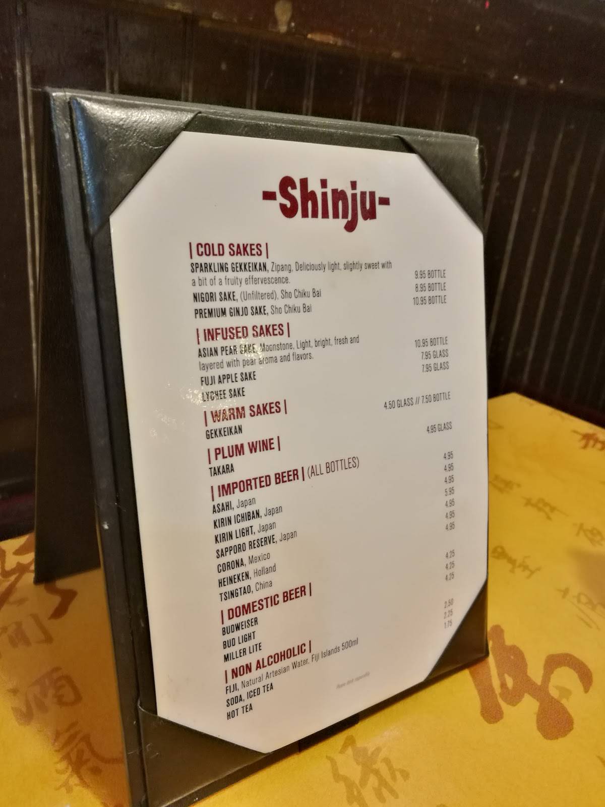 Carta del restaurante Shinju Japanese Buffet, Coral Springs, N ...