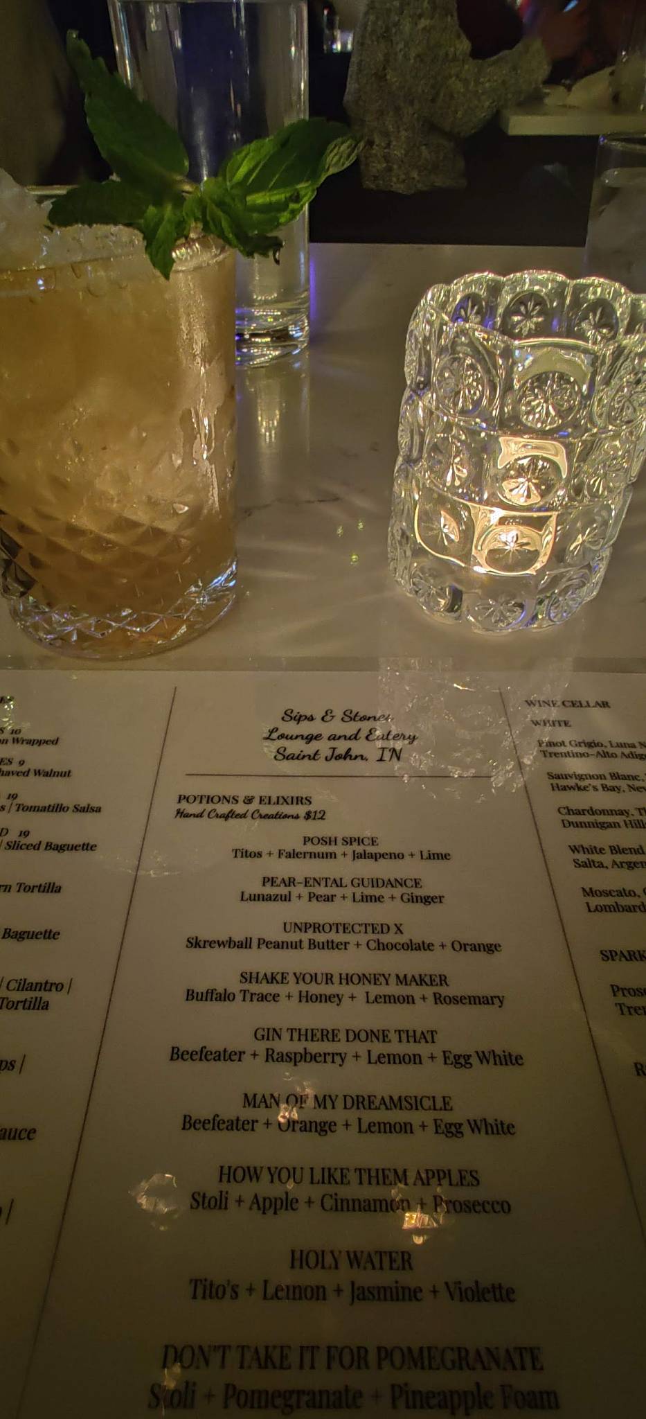 Menu at Sips & Stones Lounge and Eatery pub & bar, Saint John