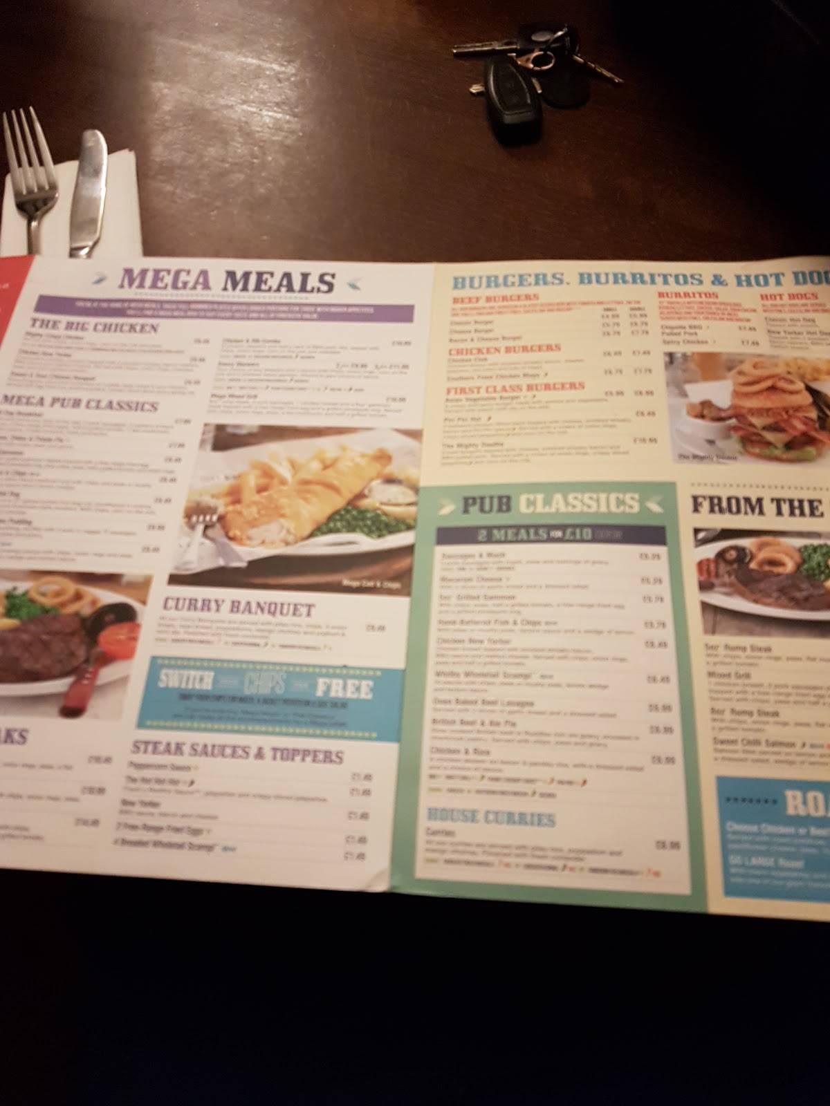 Menu at Smithy Pond pub & bar, Chesterfield