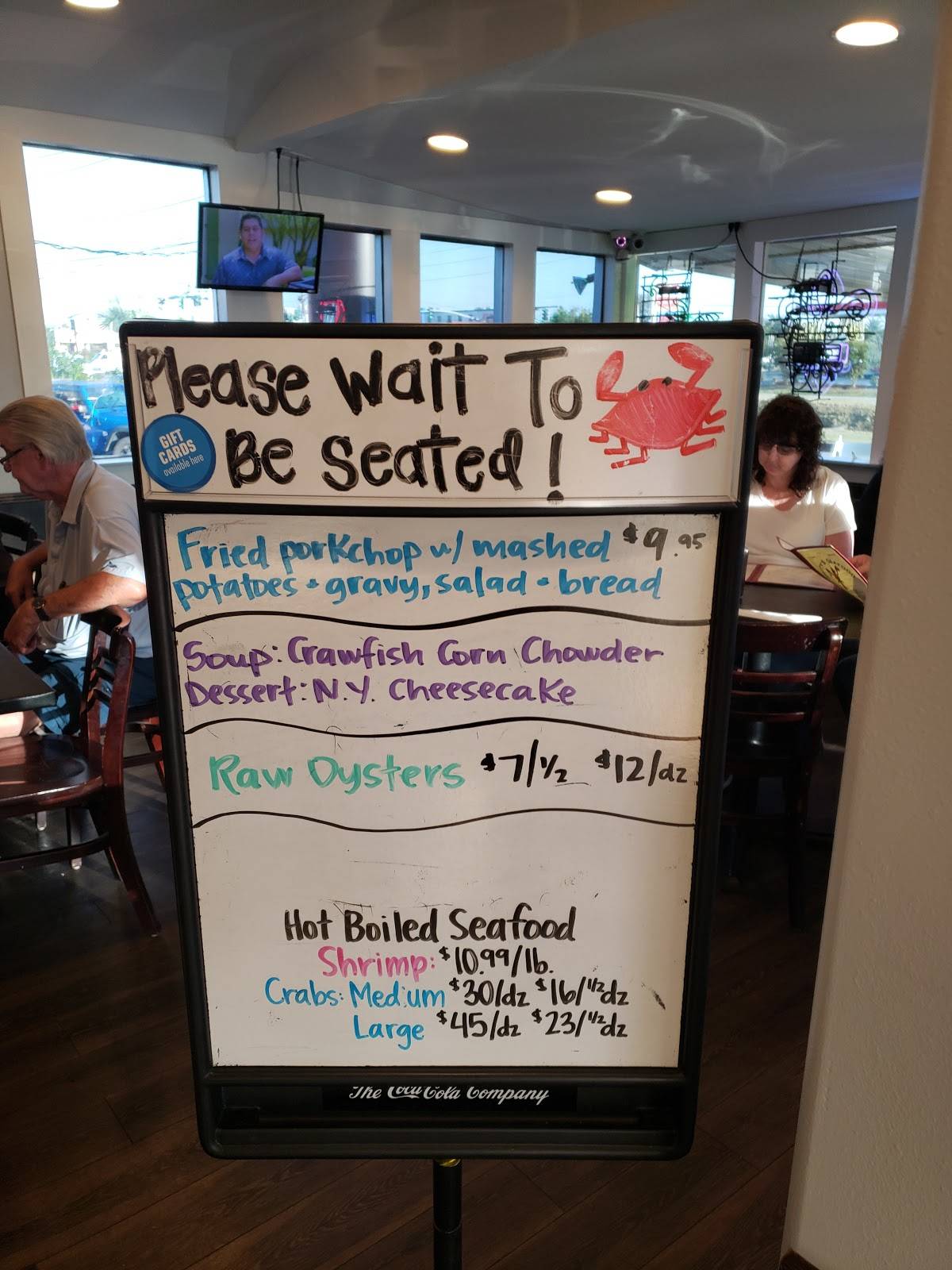 Menu at Smitty's Seafood restaurant, Kenner, W Esplanade Ave