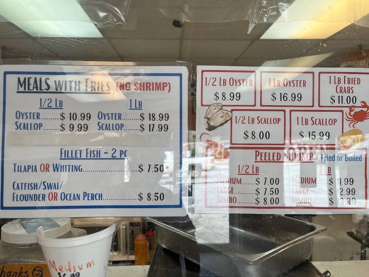 Menu at Southern Crab House restaurant, Statesboro
