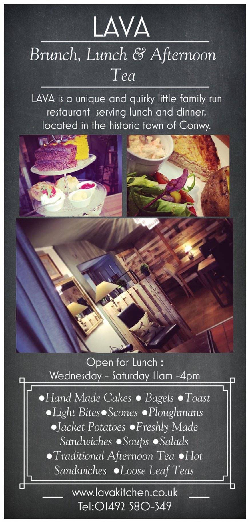 Menu at LAVA Hot Stone Kitchen steakhouse, Conwy