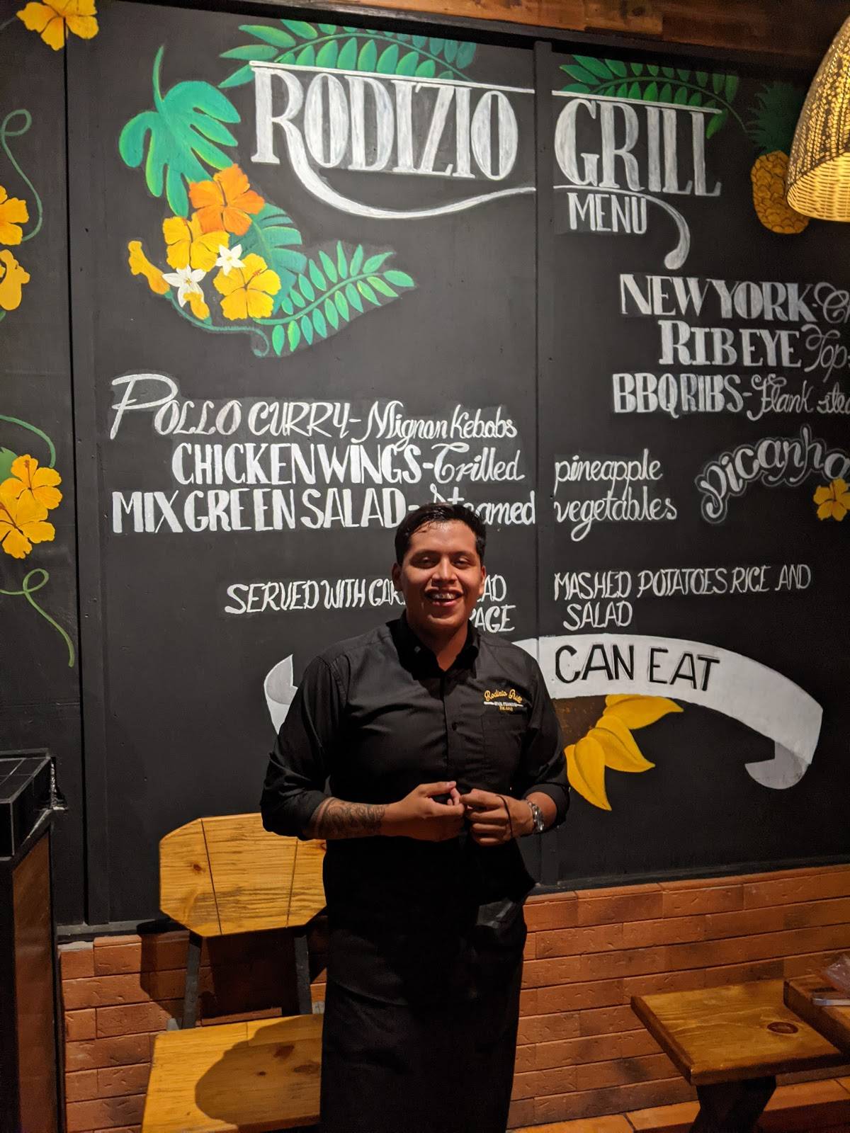 Menu at Rodizio Grill steakhouse, Cabo San Lucas