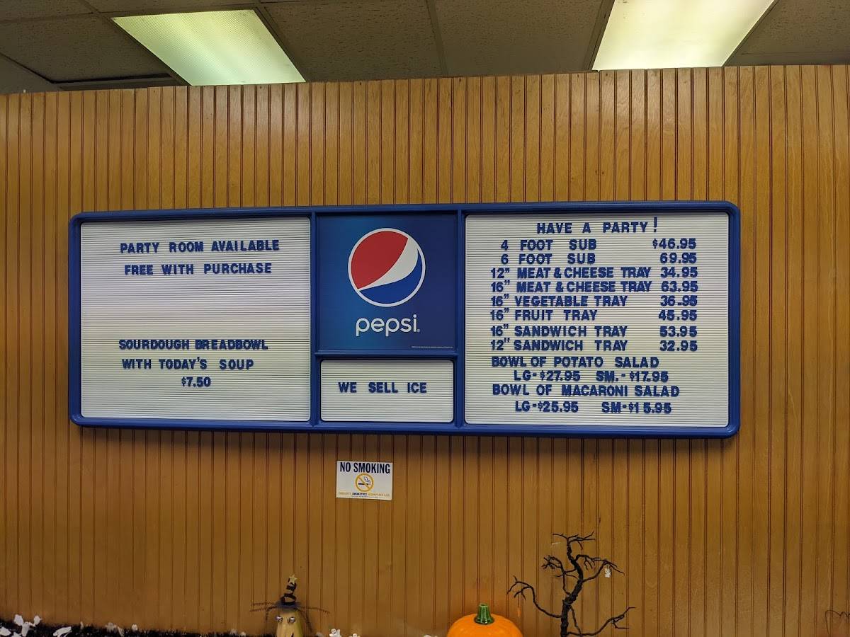 Menu at Sub Shop 38 restaurant, Milton-Freewater