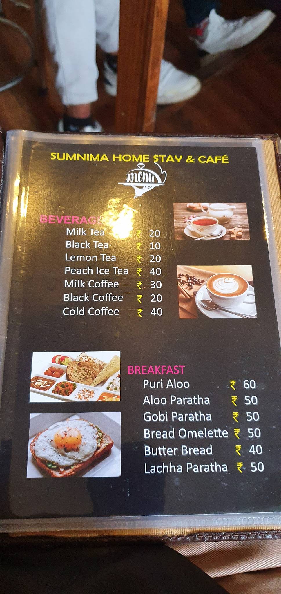 Menu at Sumnima Homestay And Cafe, Hill Cart Road