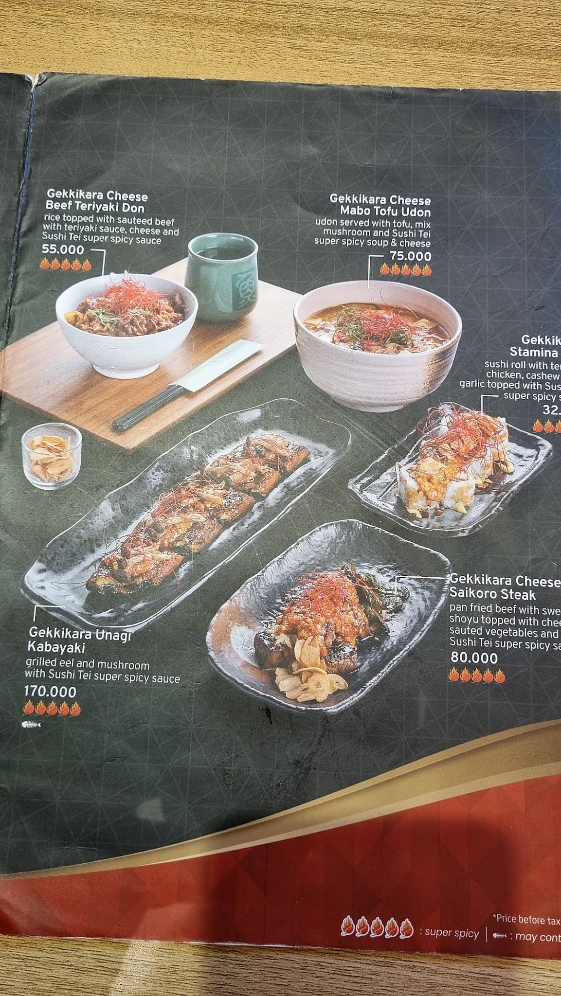 Carta del restaurante Sushi Tei Botani Square Mall, Bogor