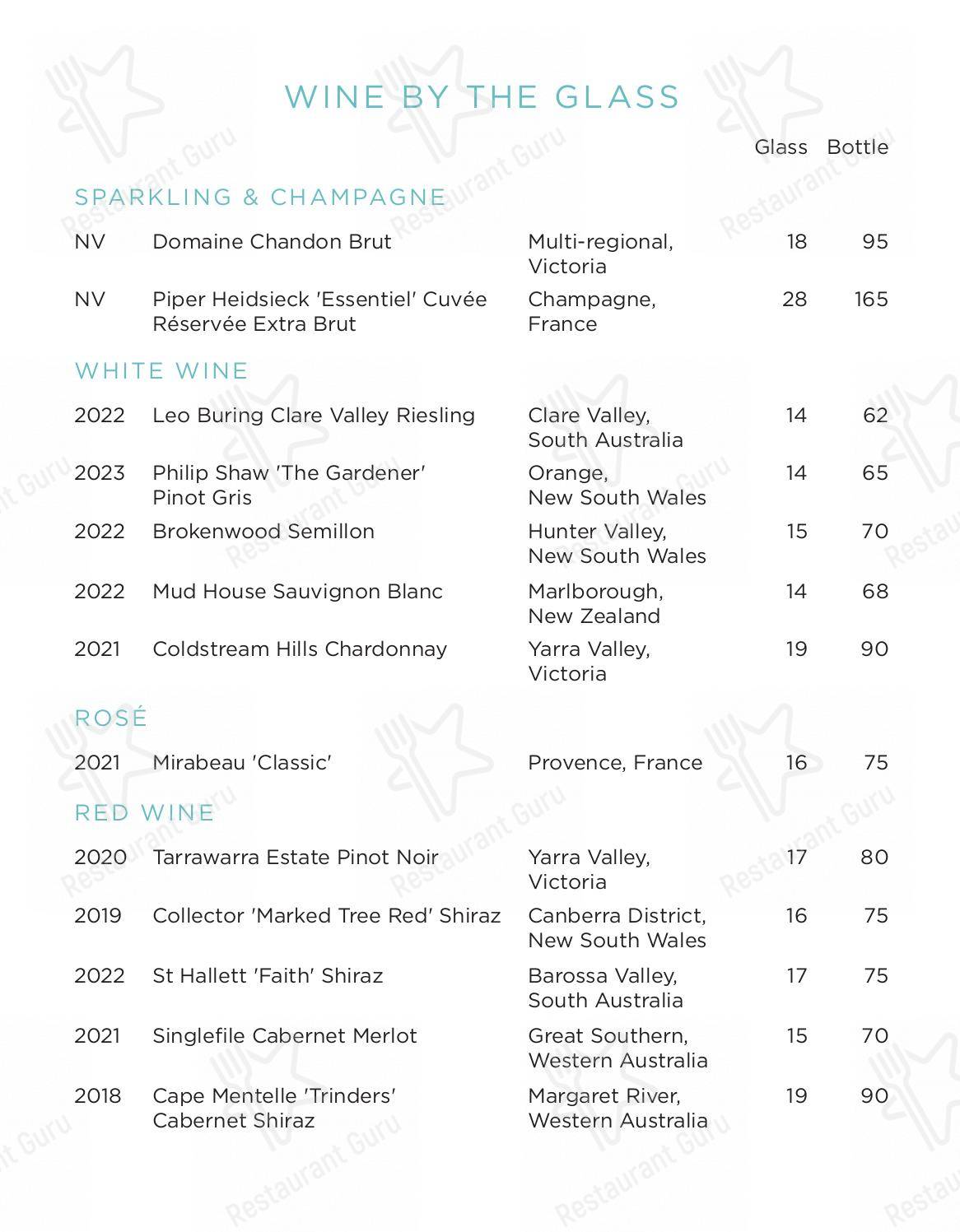 Menu at Epicurean restaurant, Barangaroo, Crown Sydney
