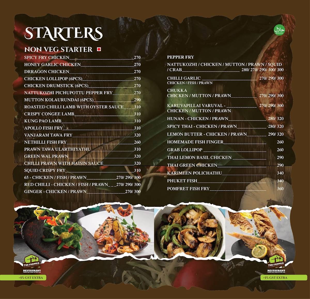 Menu at THE FARMER RESTAURANT, Padur