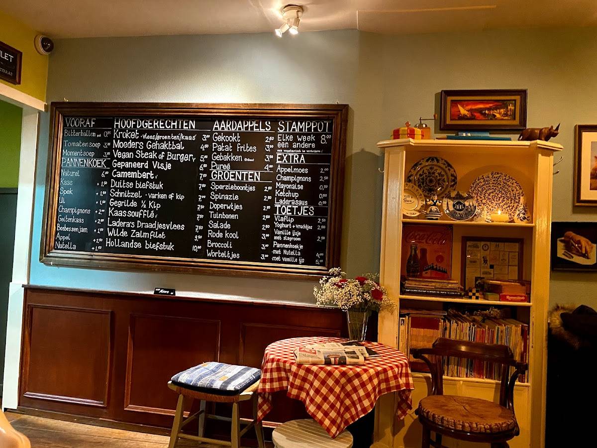 Menu at THUIS by Ladera, Delft