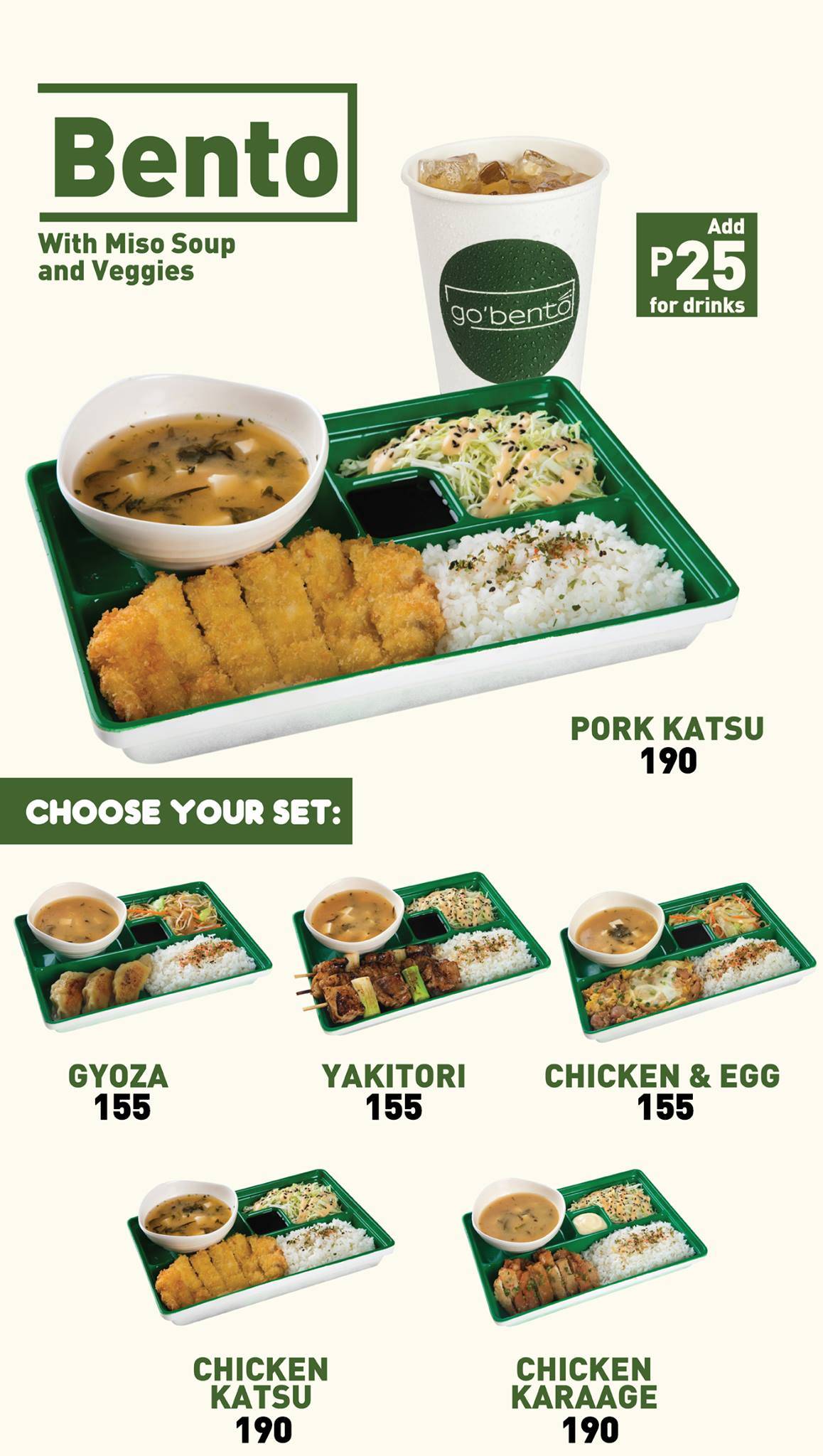 Menu at Go Bento restaurant, Taguig