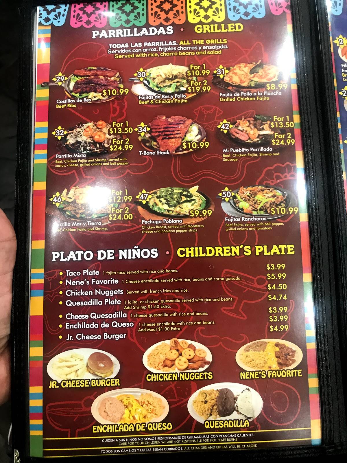 Menu at Taquería Mi Pueblito restaurant, Pearland