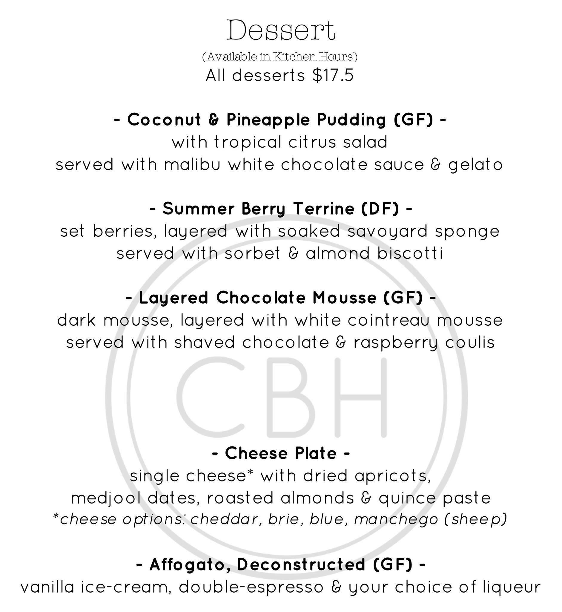 Menu at Commercial Boutique Hotel pub & bar, Tenterfield