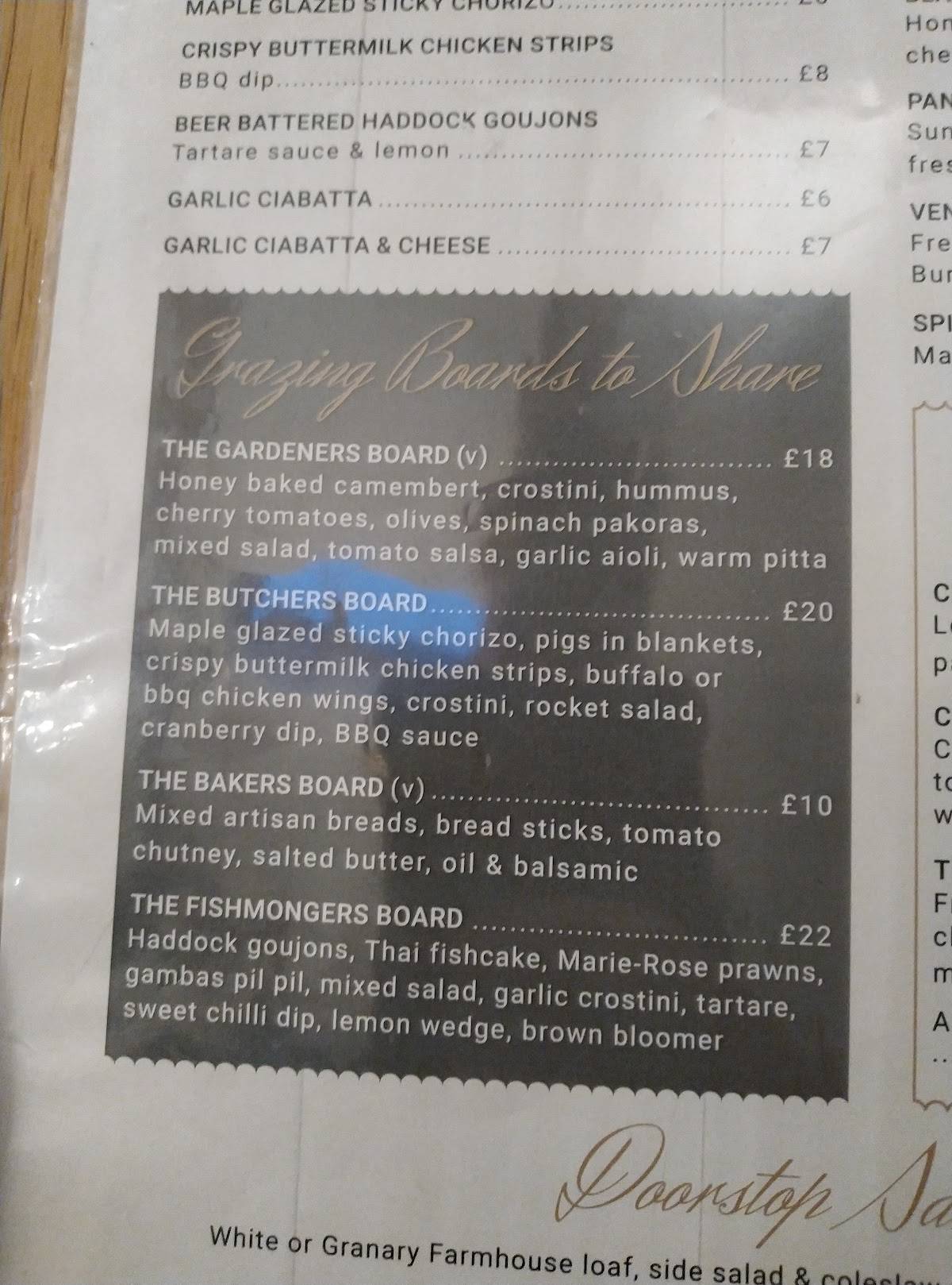 Menu at The Black Bull Inn & Restaurant, Blackburn, Old Langho Rd