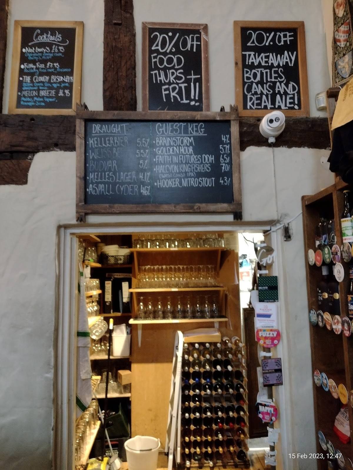Menu at The Brewery Tap pub & bar, Chester, 52-54 Lower Bridge St