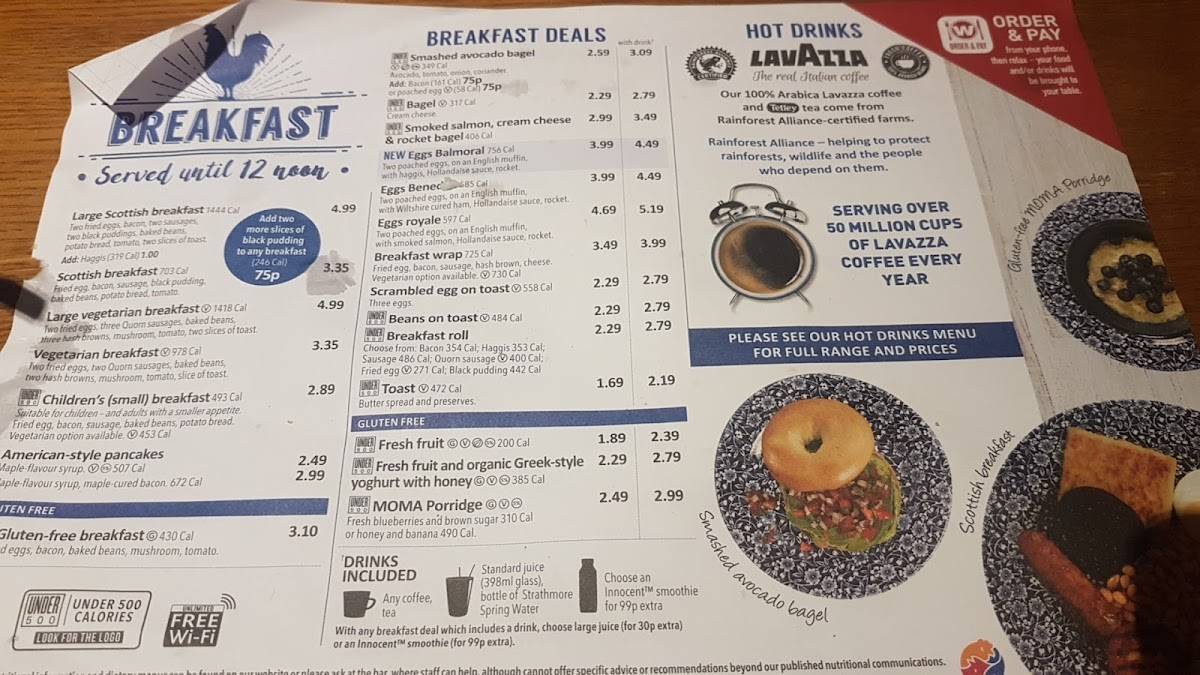Menu at The Corn Exchange - JD Wetherspoon pub & bar, Arbroath