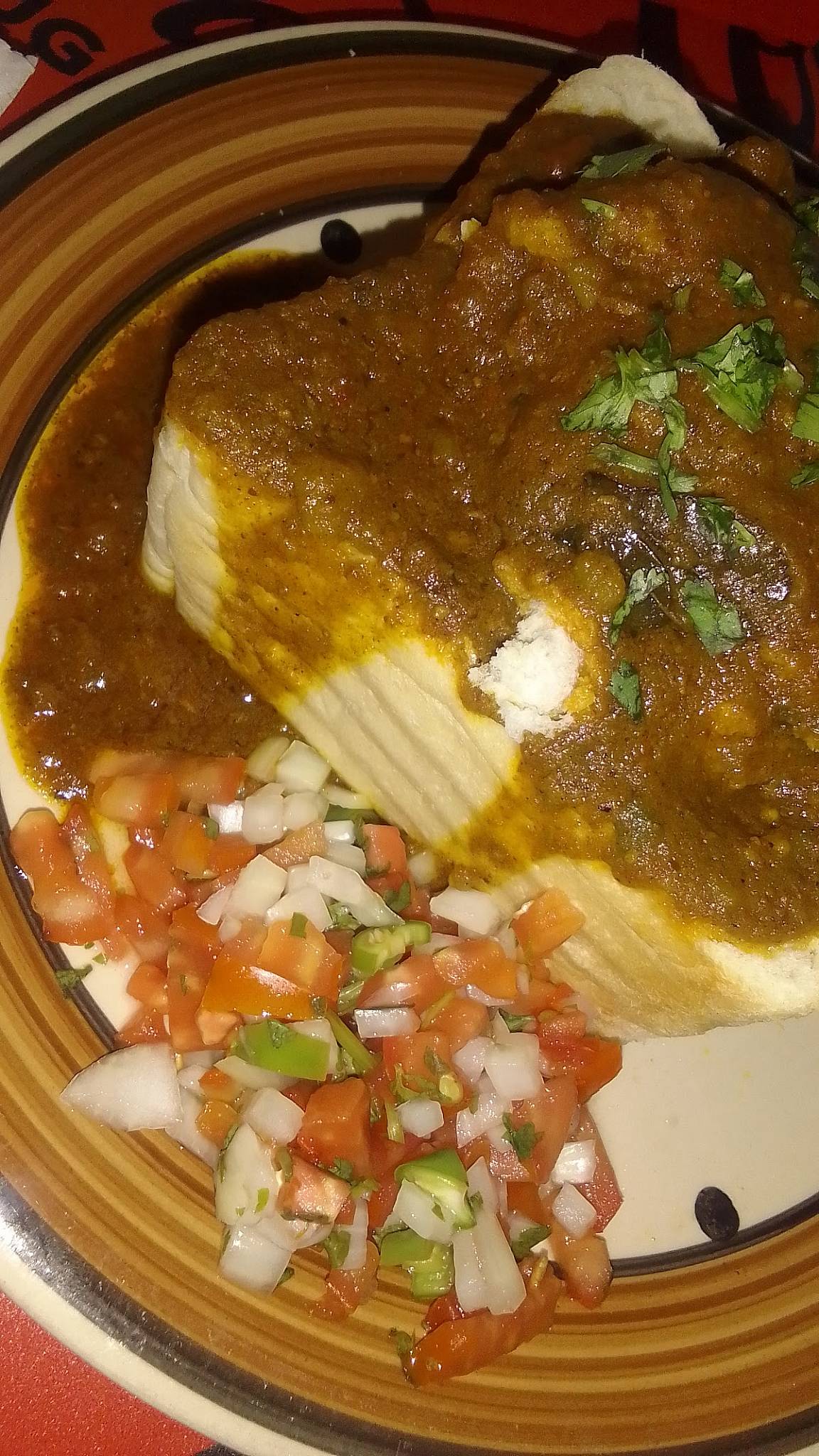 Menu at The Curry Court restaurant, Pietermaritzburg