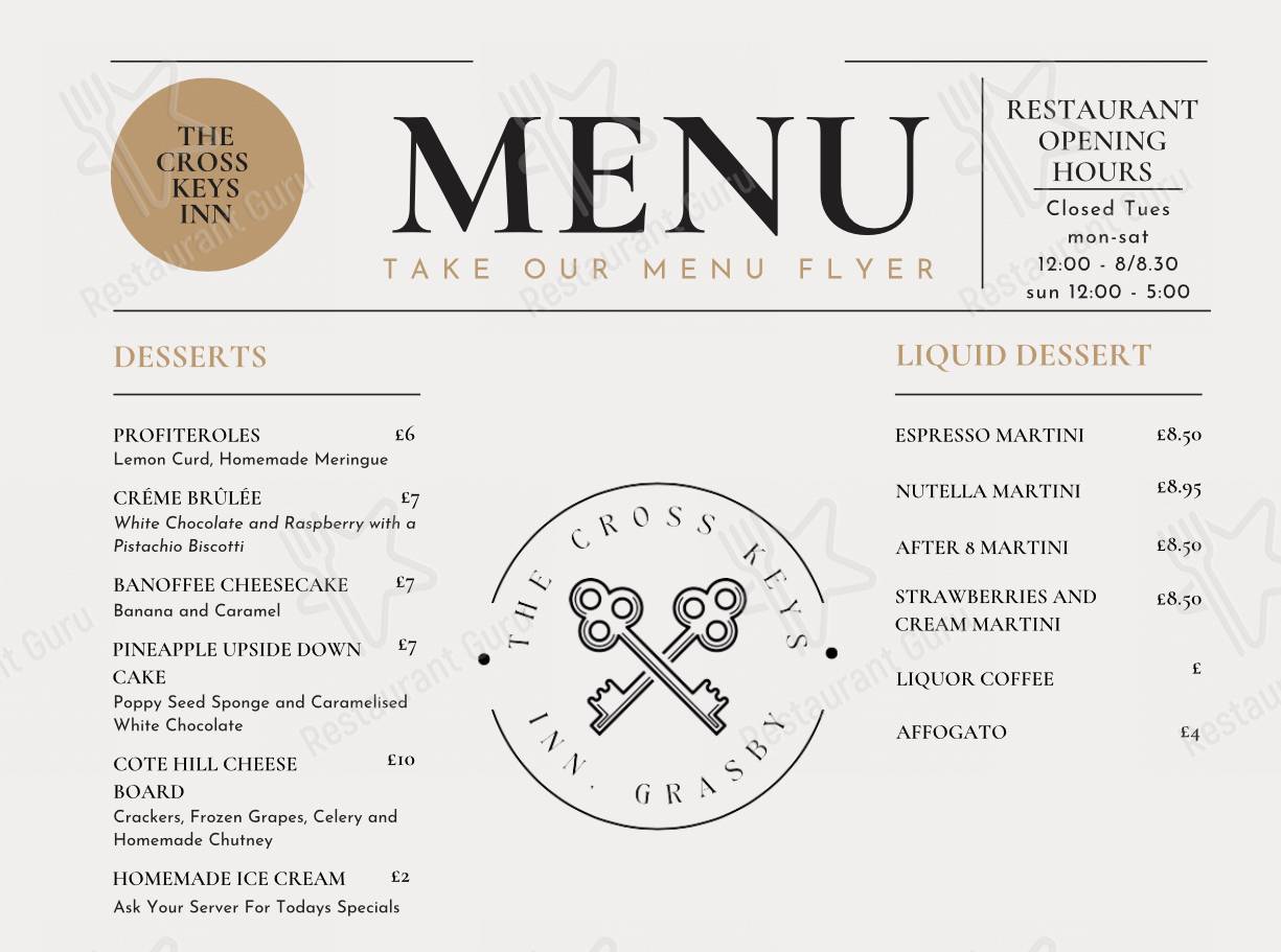 Menu at The Fleece Inn Burgh Le Marsh pub & bar, Burgh le Marsh