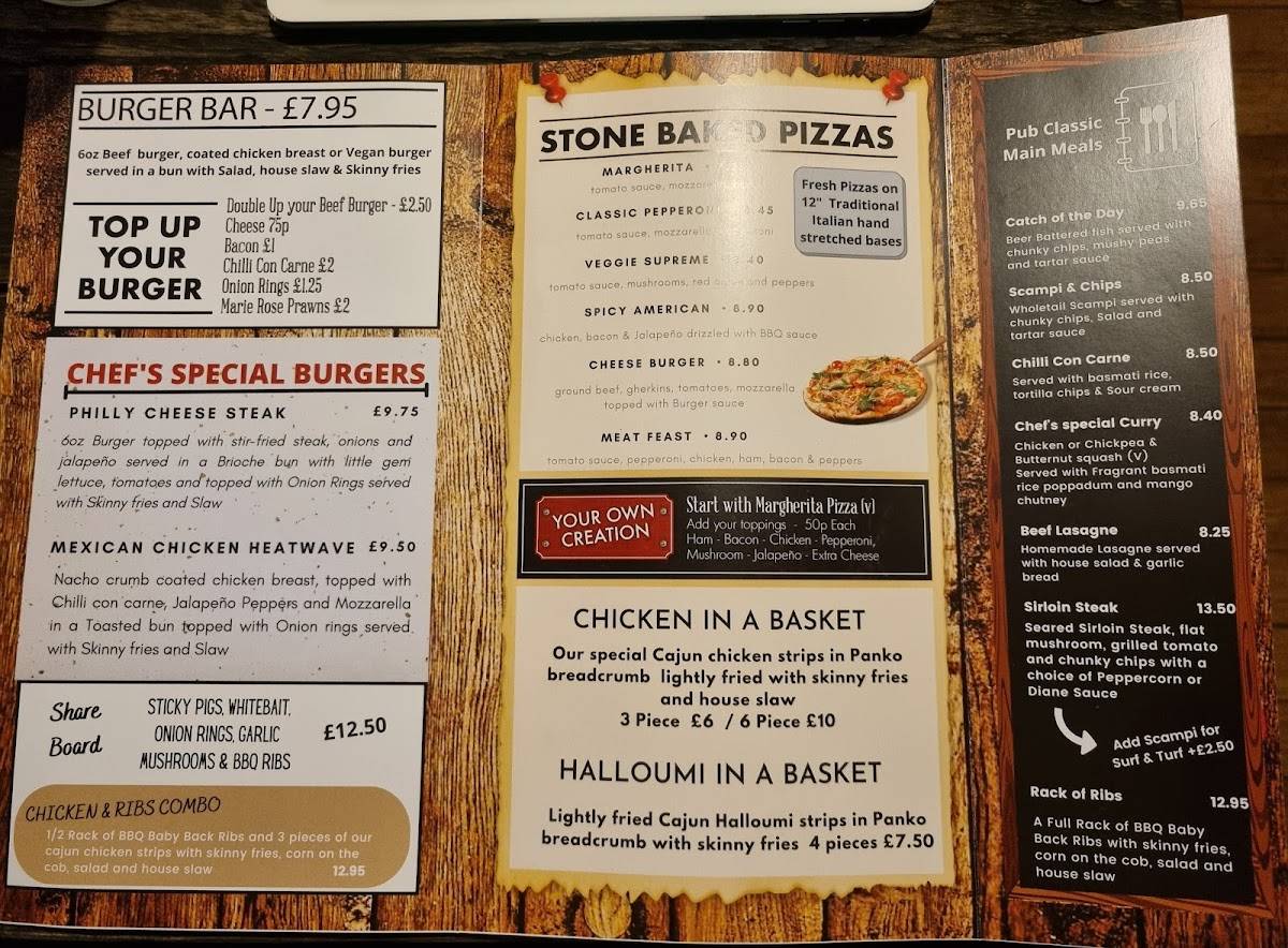 Menu at The Flying Dutchman pub & bar, Lowestoft, Beccles Rd
