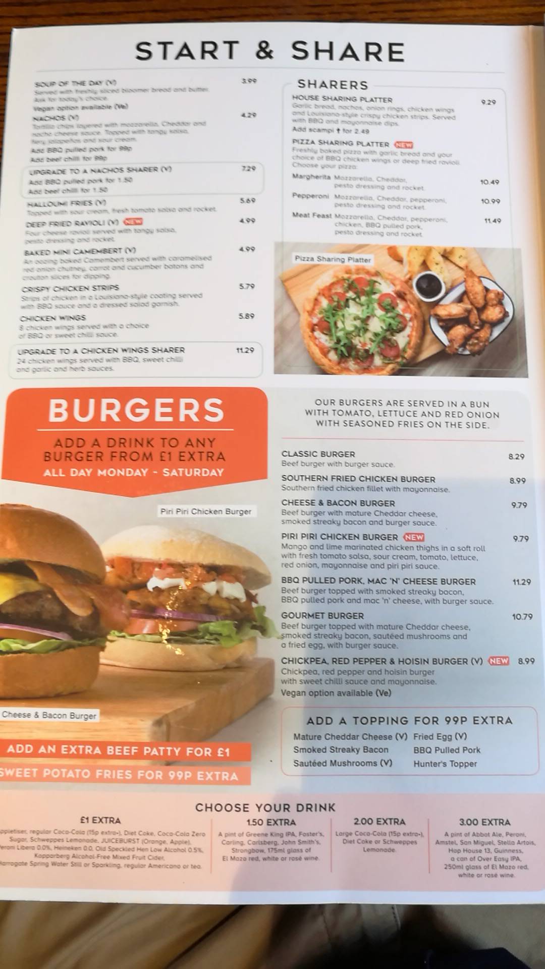Menu at The Grosvenor pub & bar, Nottingham