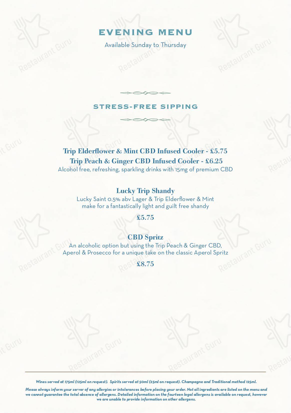 Menu at The Ivy Cafe Wimbledon Village, London
