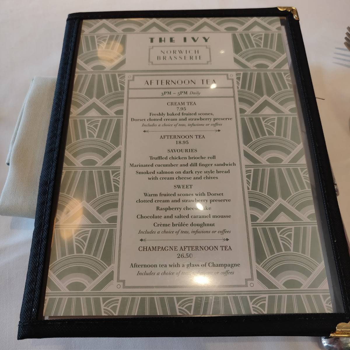 Menu at The Ivy Norwich Brasserie restaurant, Norwich