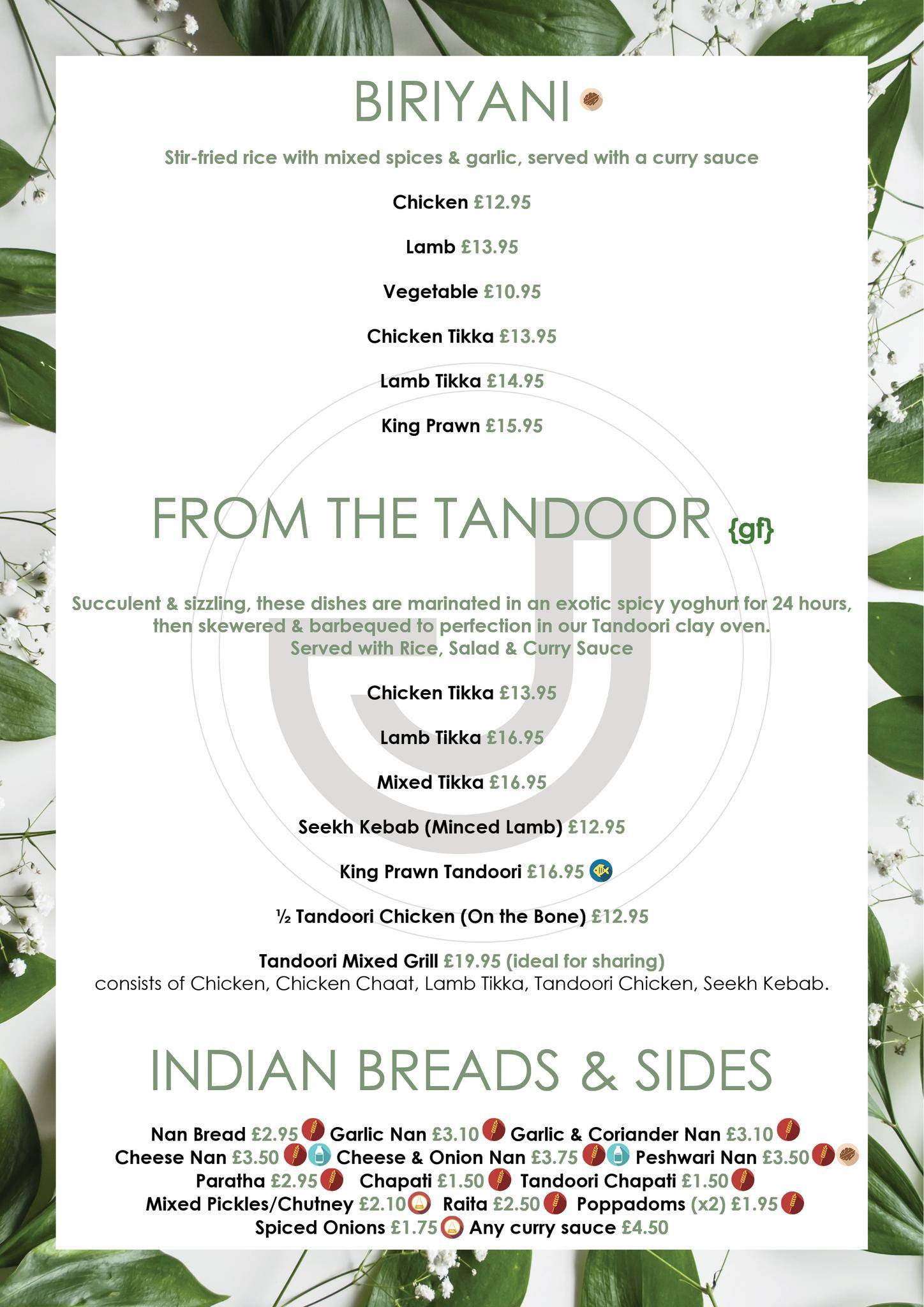 Menu at The Junction restaurant, Coatbridge