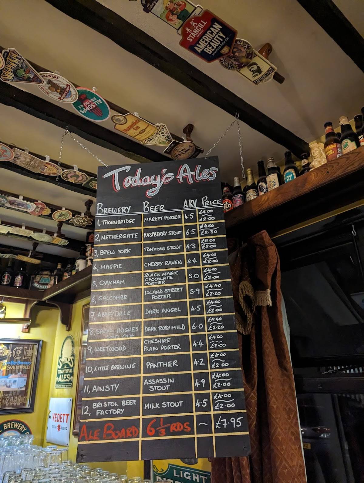 Menu at The Merchant's Inn pub & bar, Rugby