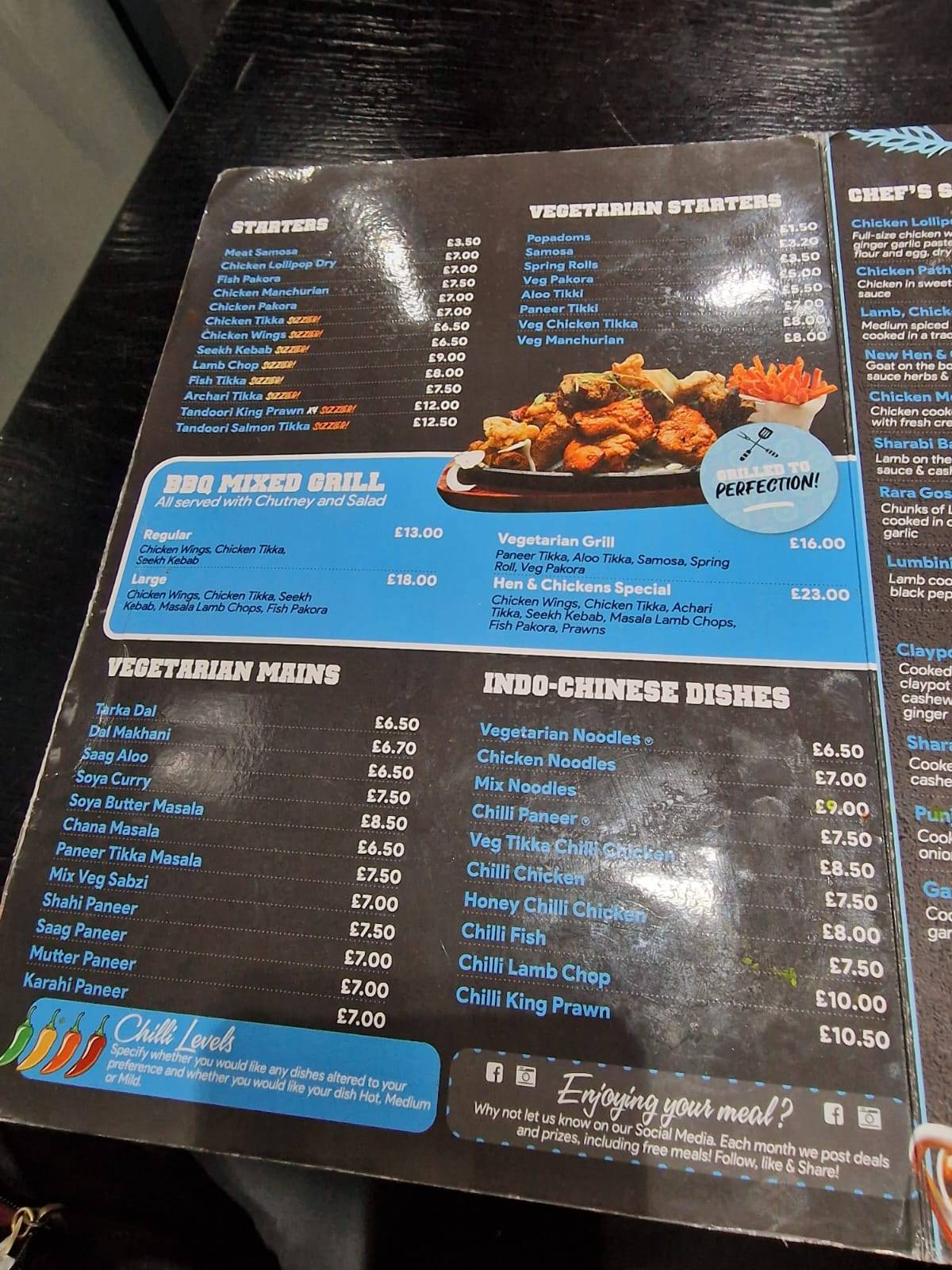 Menu at Hen & Chickens Bar & Grill, West Bromwich