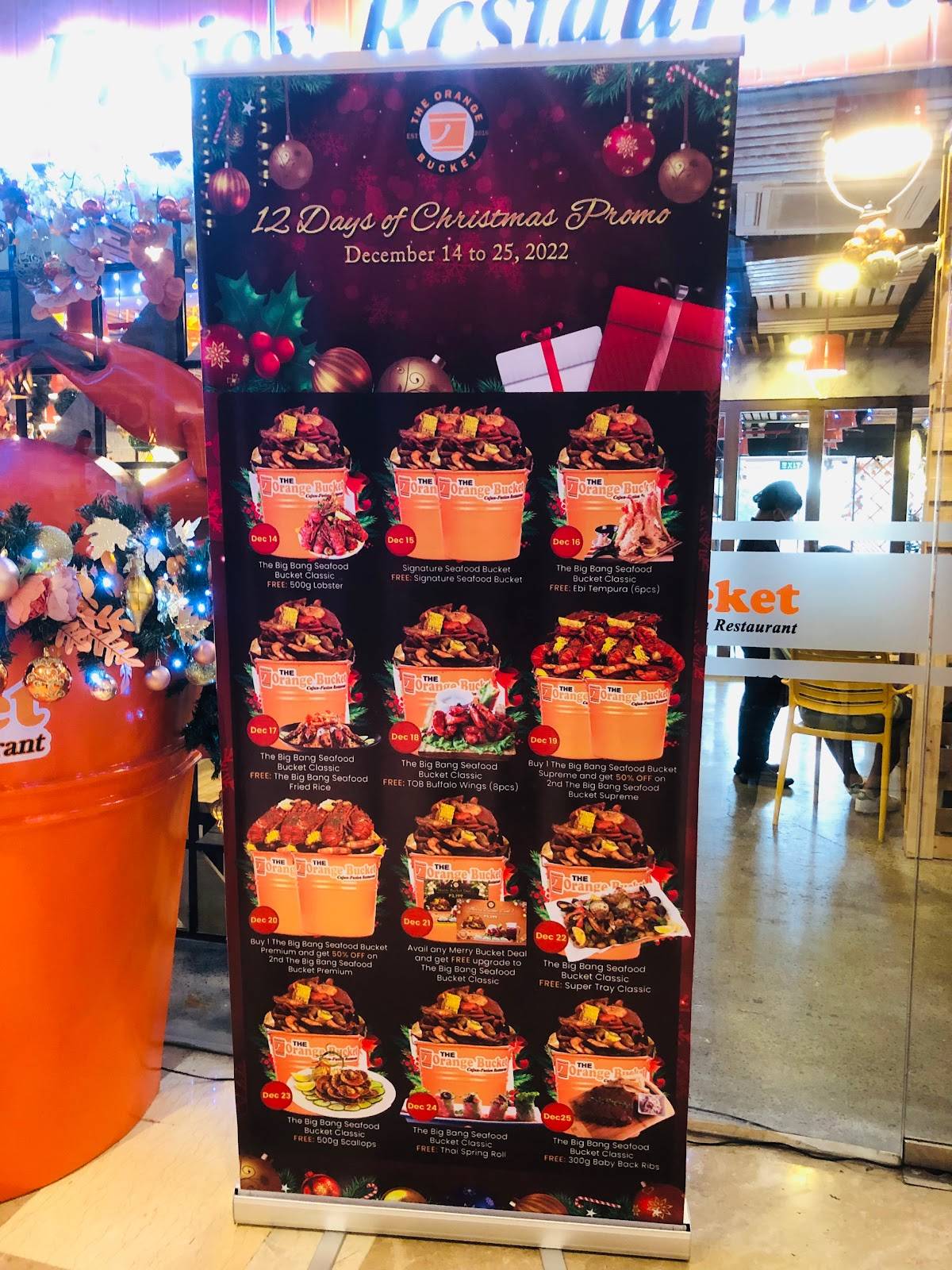 Menu at The Orange Bucket restaurant, Pasay