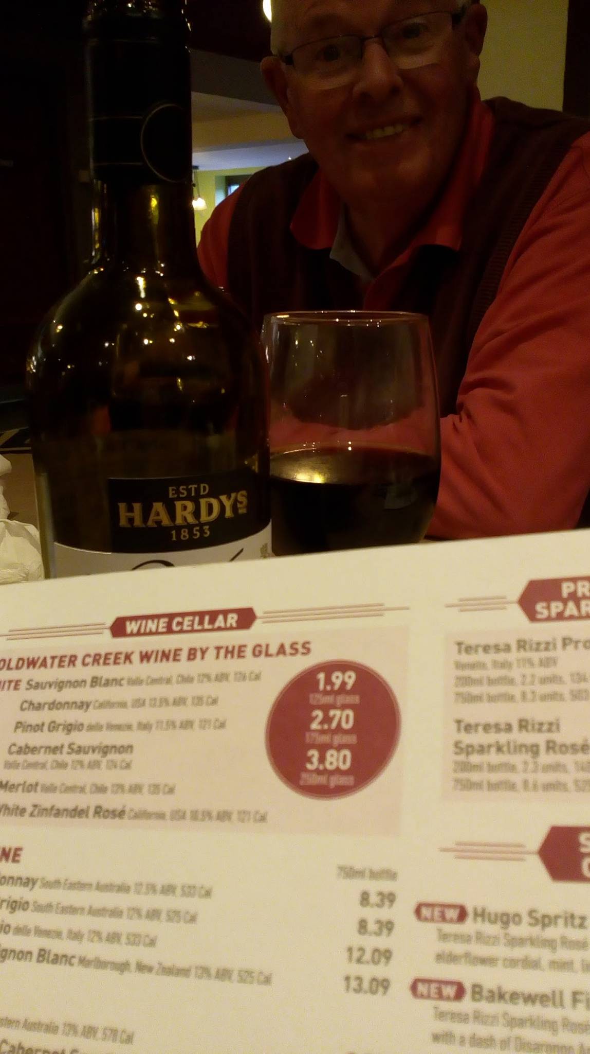 Menu at The Pillar of Rock pub & bar, Bolsover