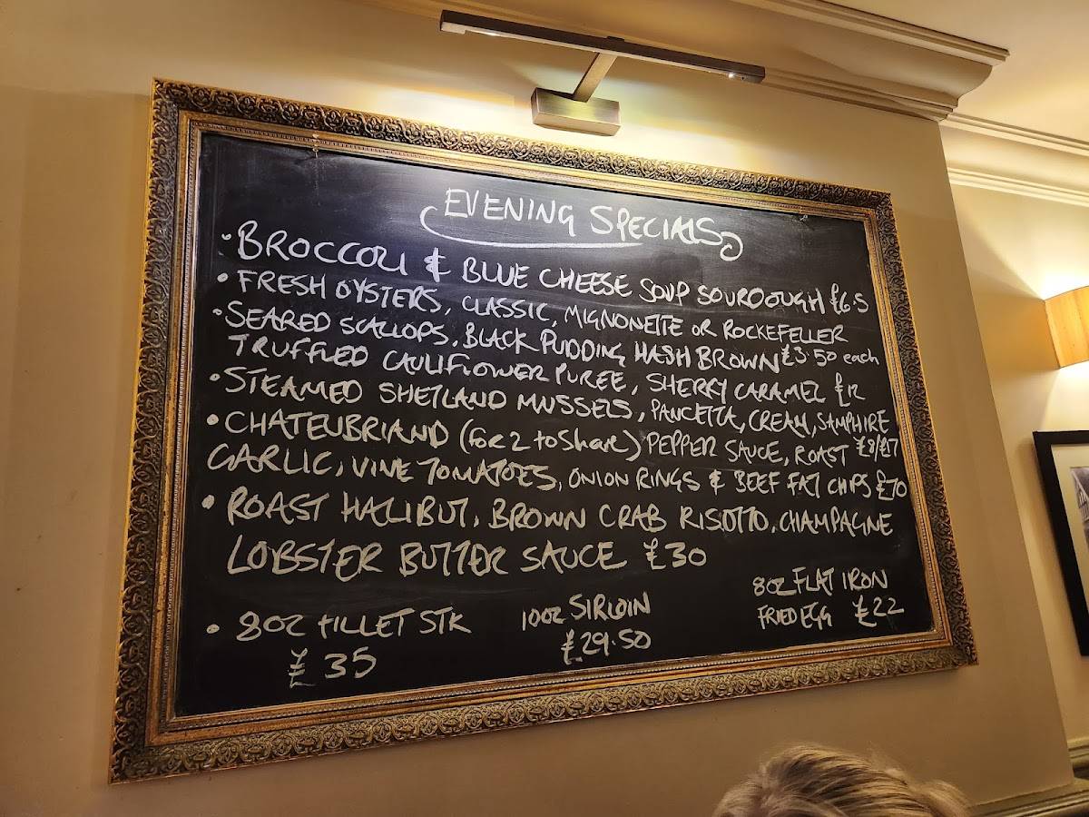 Menu at The Plough, Scalby pub & bar, Scarborough
