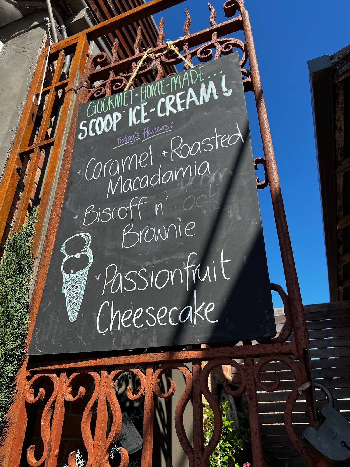 Menu at The Potting Shed Tenterfield cafe, Tenterfield