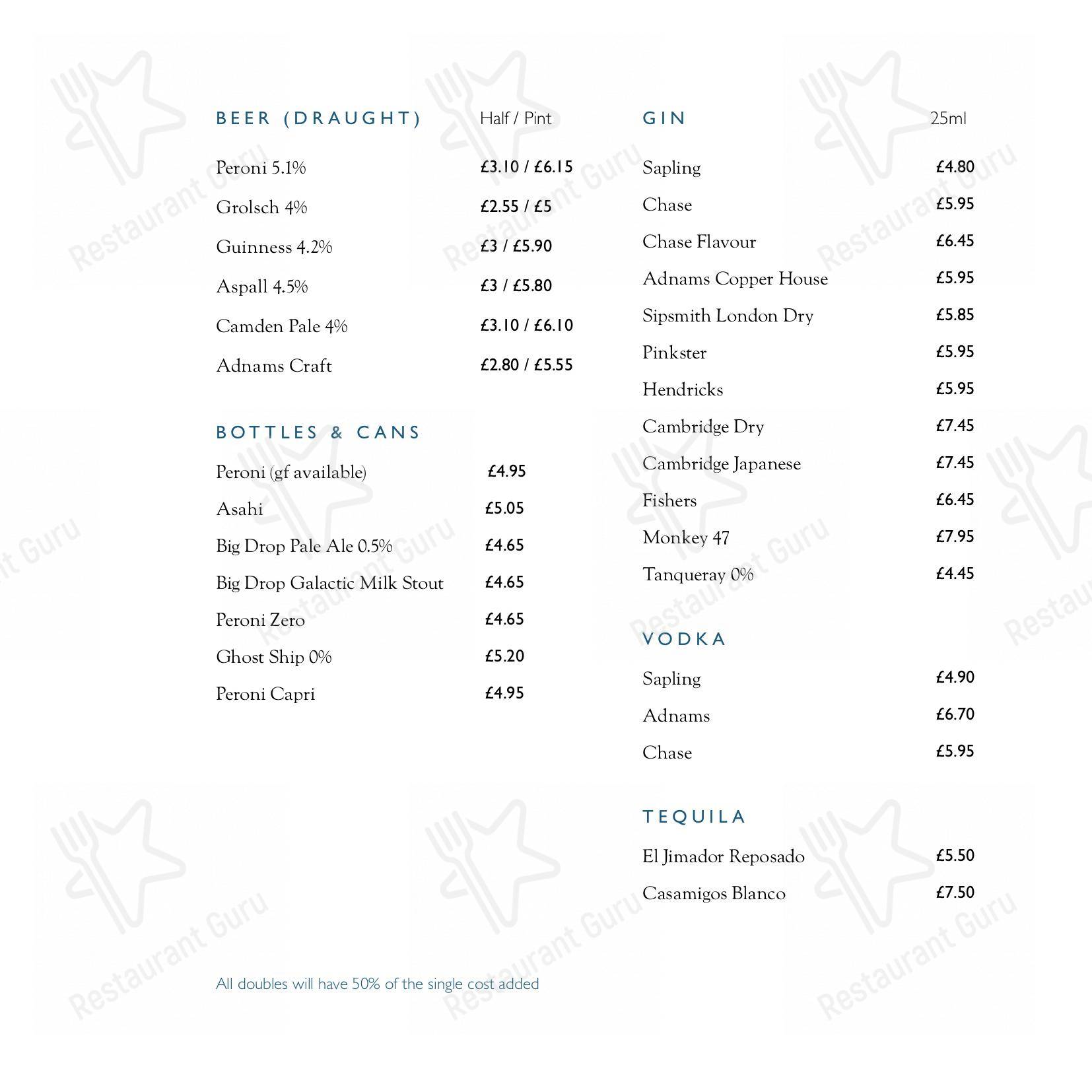 Menu at The Ship at Dunwich pub & bar, Dunwich