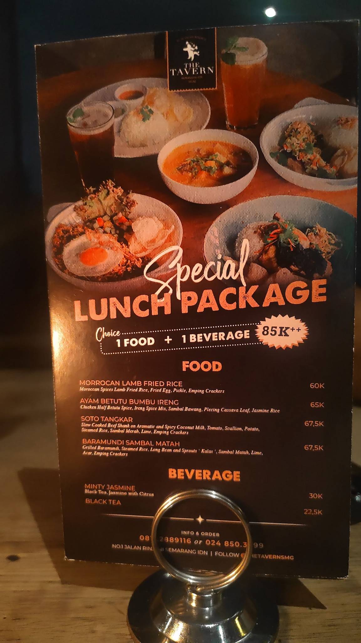 Menu at The Tavern pub & bar, Semarang, Jl. Rinjani No.1