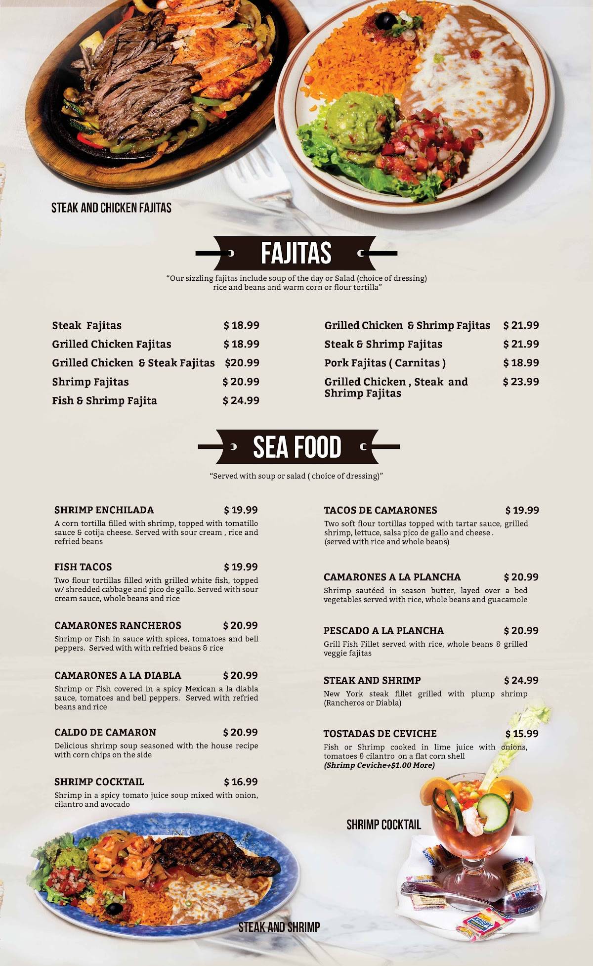 Menu at Patron Mexican Bar & Grill, Thousand Oaks, E Thousand Oaks Blvd