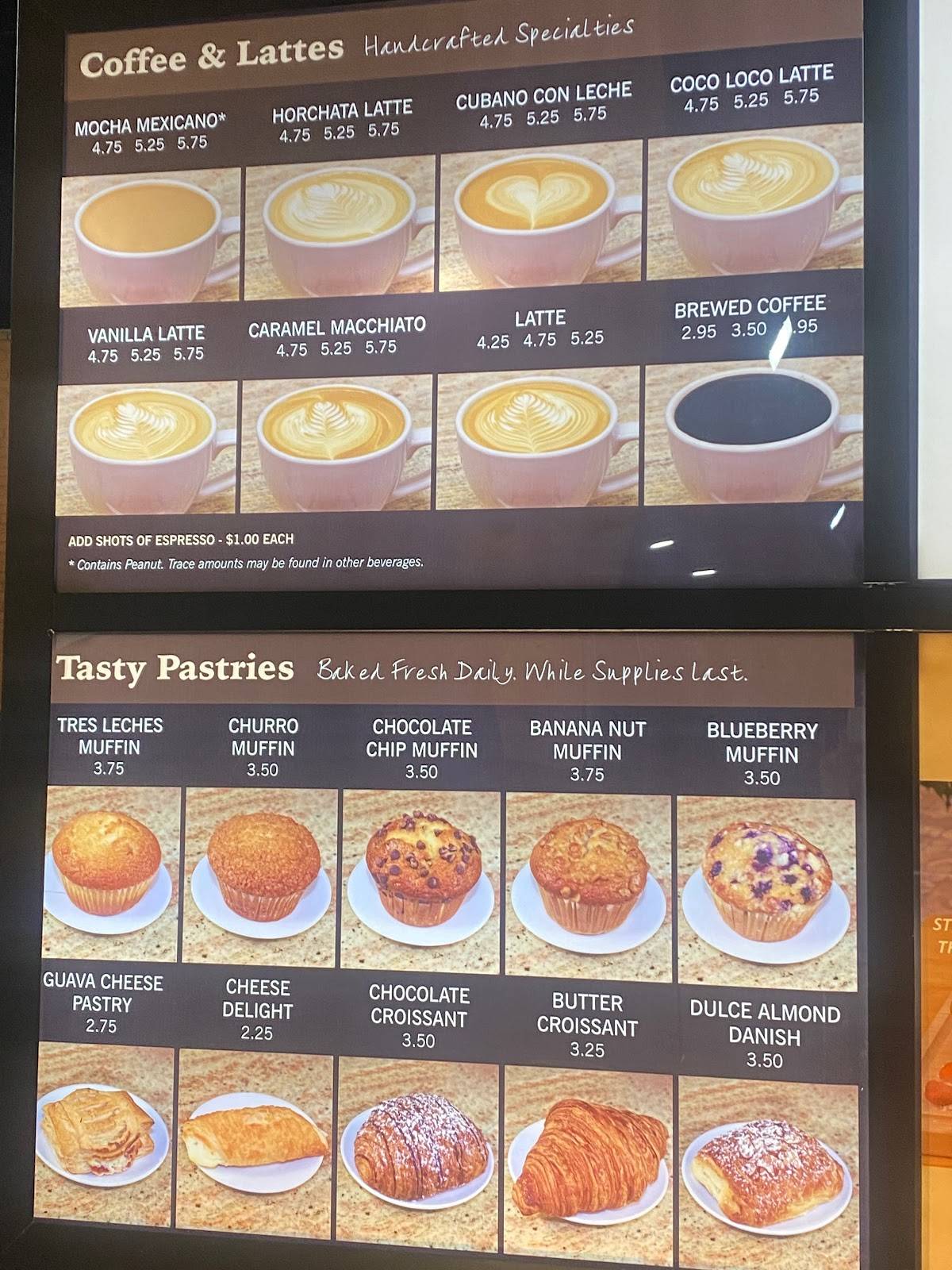 Carta del restaurante Tierra Mia Coffee Drive Thru, Huntington Park