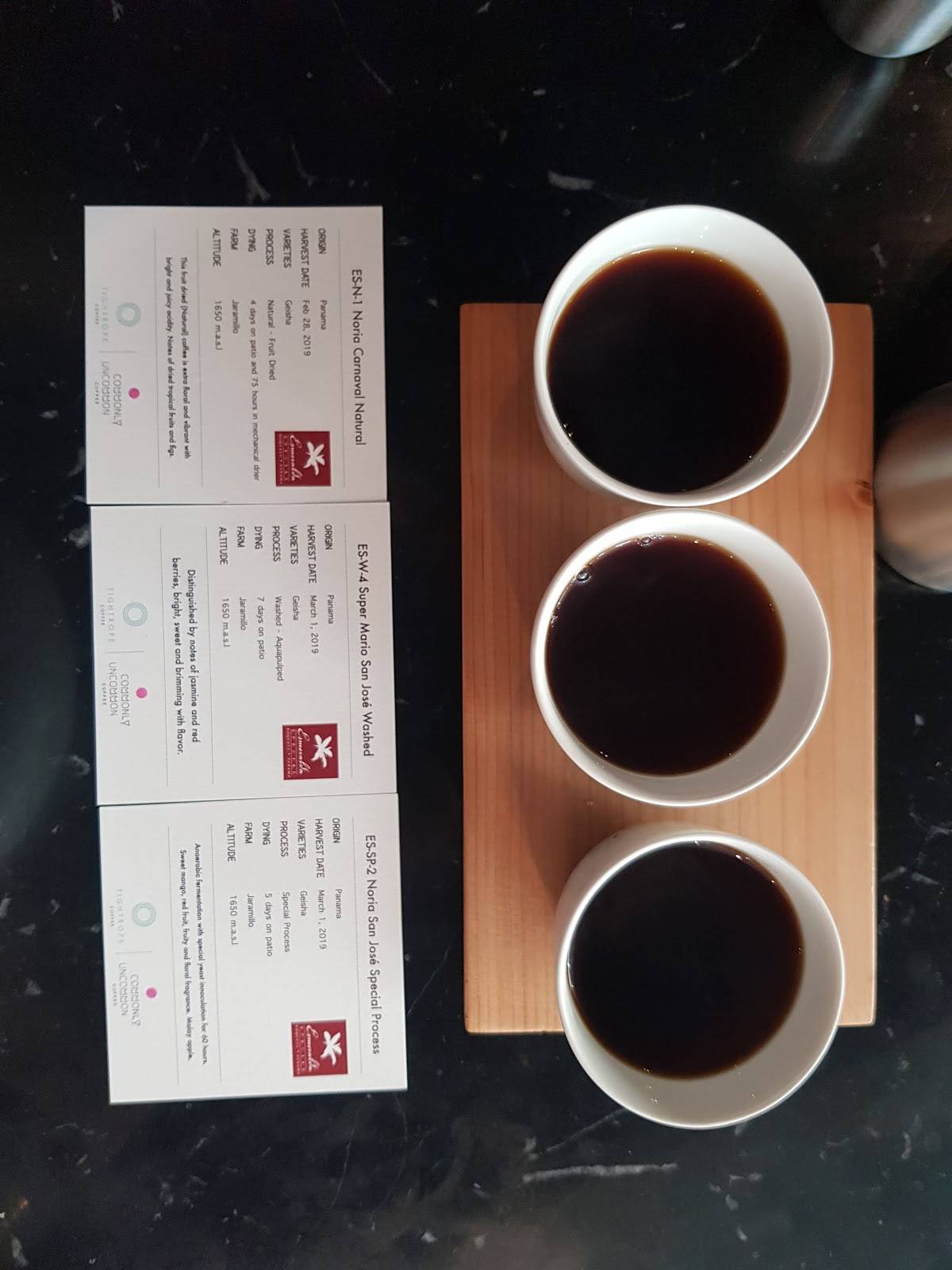 Menu at Tightrope Coffee cafe, Cebu City, M. L. Quezon Avenue