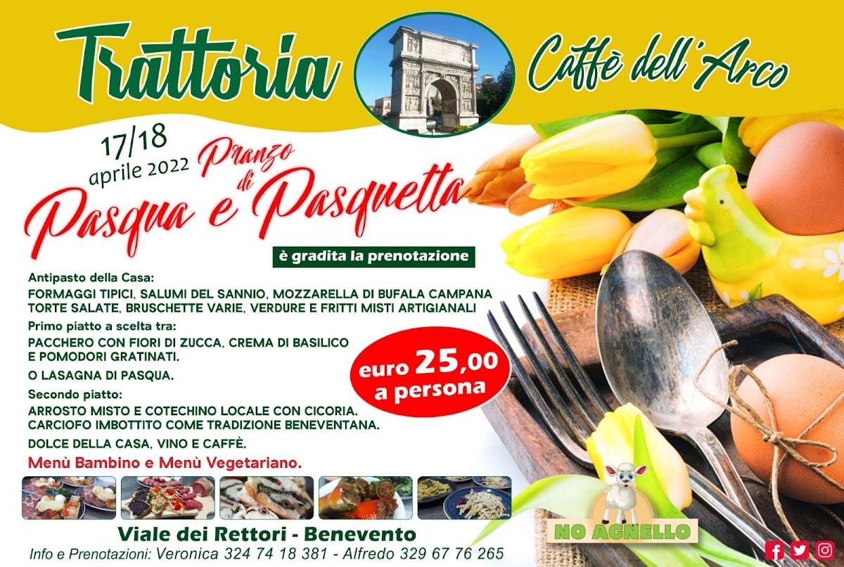 Speisekarte von Trattoria Dell'Arco cucina tipica beneventana restaurant, Benevento