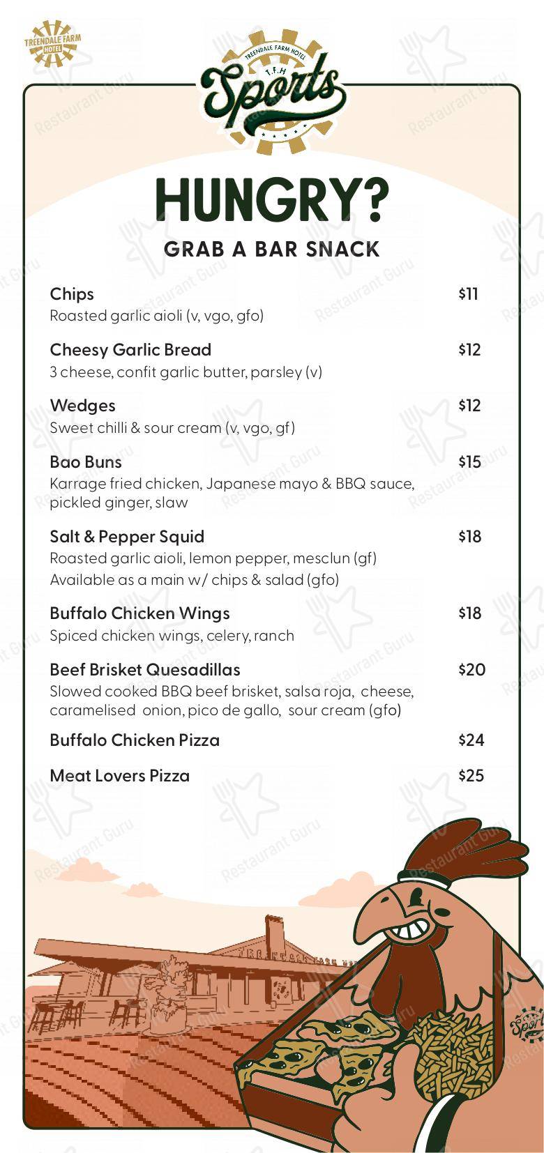 Menu at Treendale Farm Hotel pub & bar, Australind