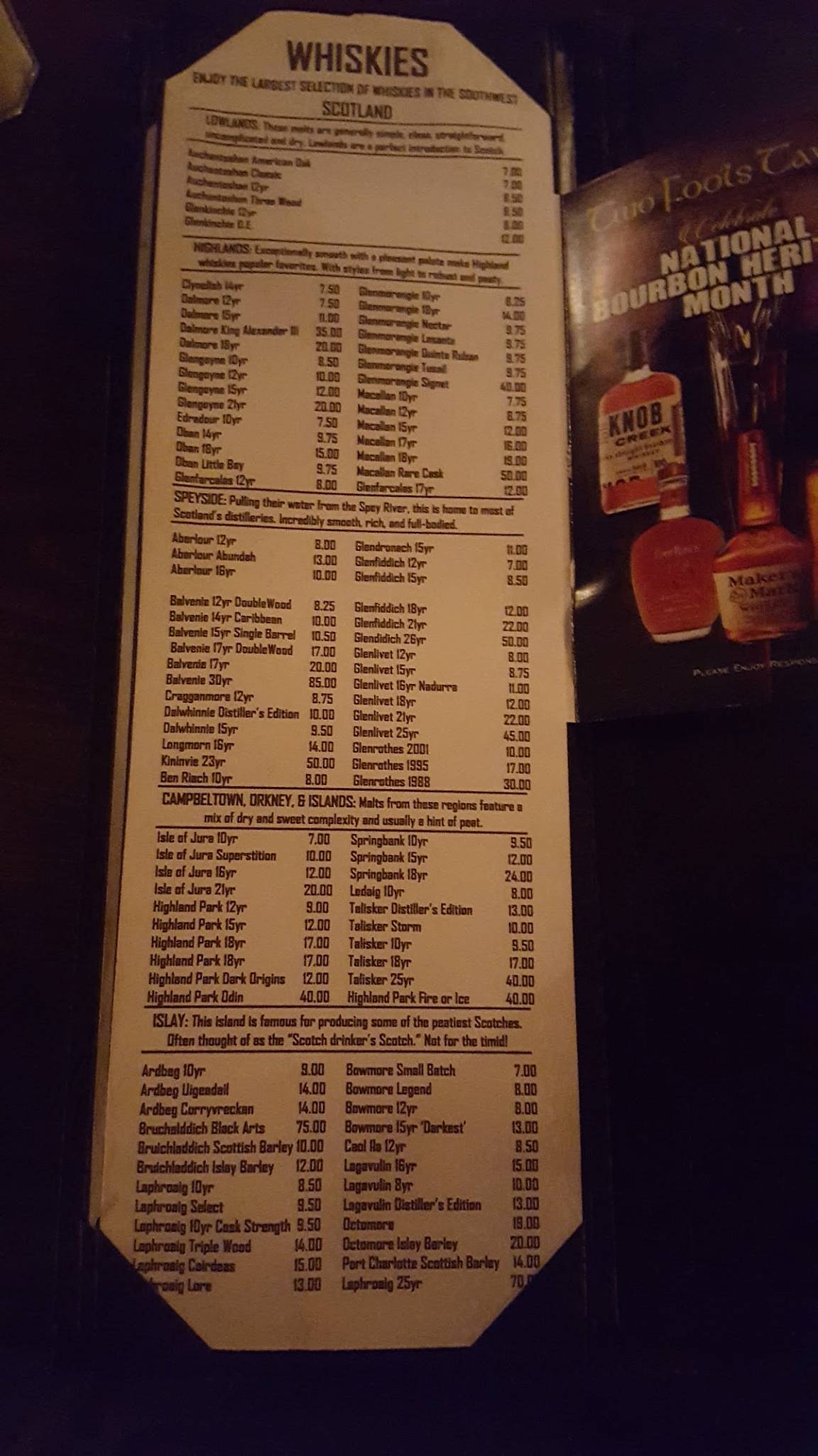 Menu at Two Fools Tavern pub & bar, Albuquerque