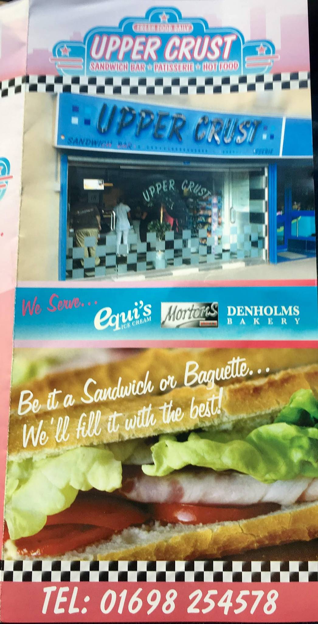 Menu at Upper Crust fast food, Motherwell, 2 Gavin St