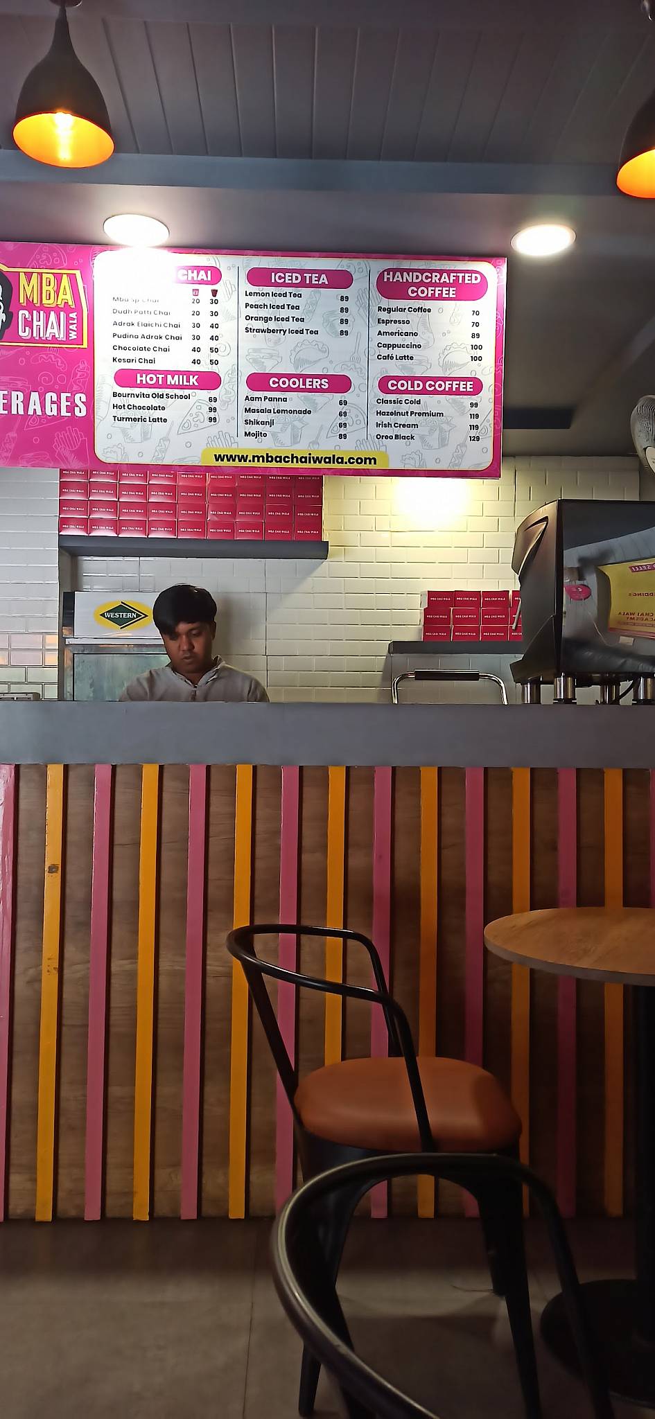 Menu at Mba Chaiwala, Vadodara